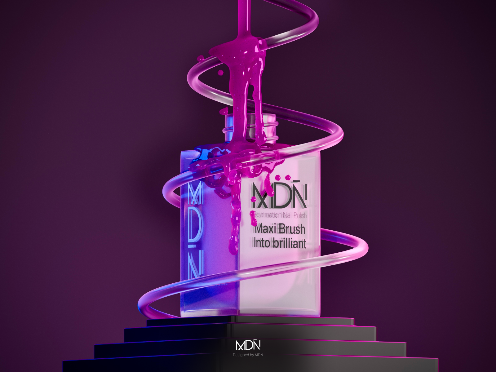 3D Concept of MDN Nail Polish! 💅 by Mohammad MDN ∙ 3D designer on Dribbble