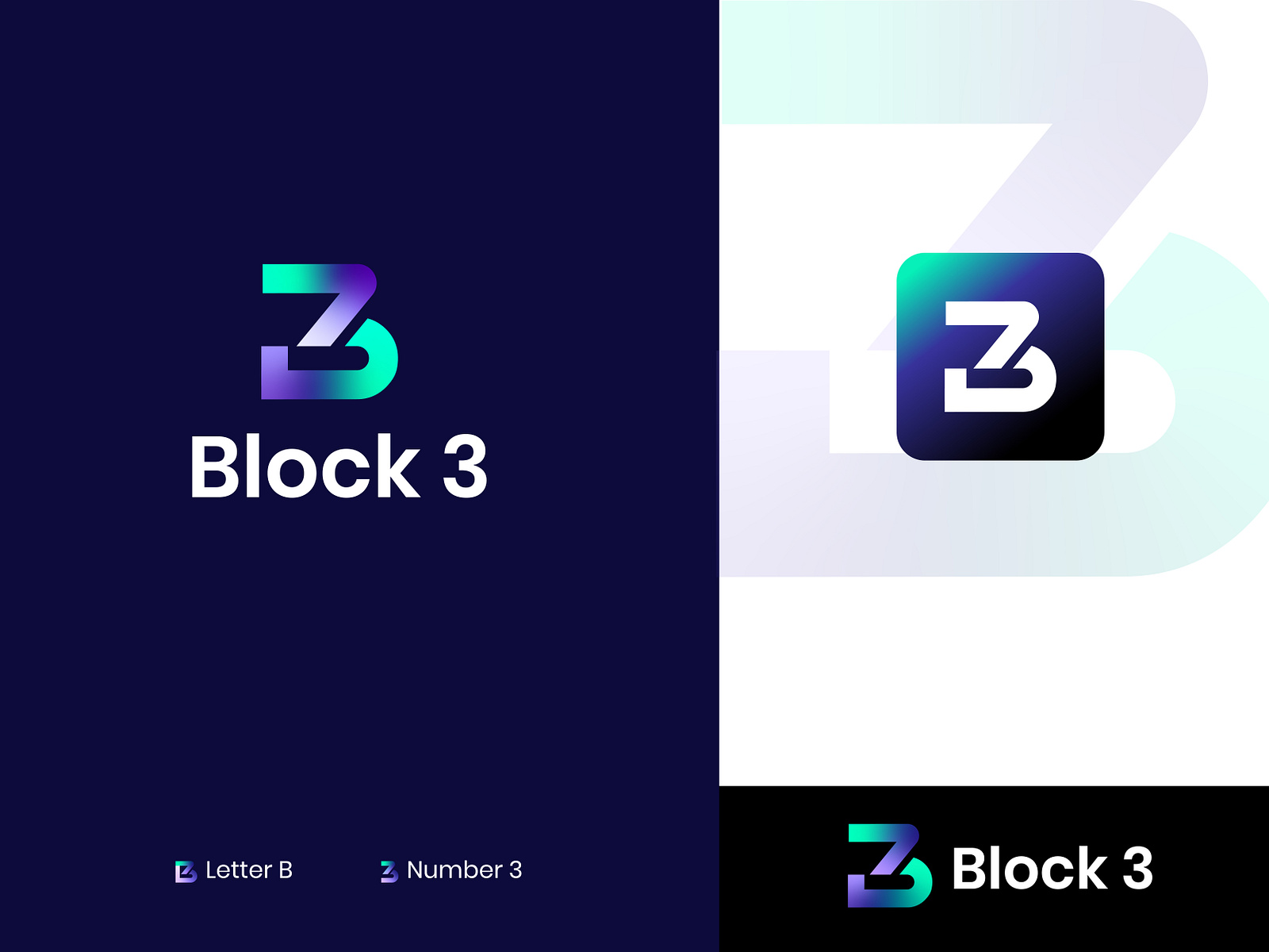 LETTER 3B Logo Design ( For Sell) by Md Elias/ Graphic Designer on Dribbble