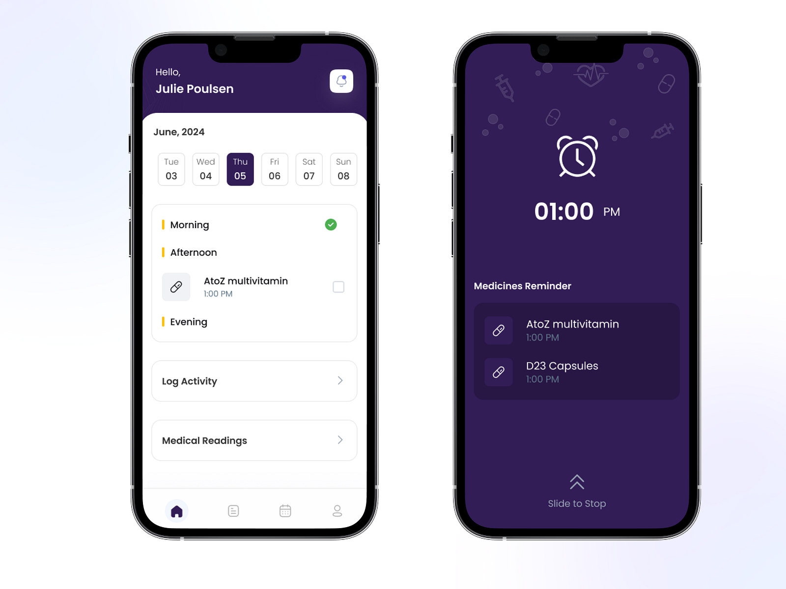 Medical Reminder App by Aneri Shah on Dribbble