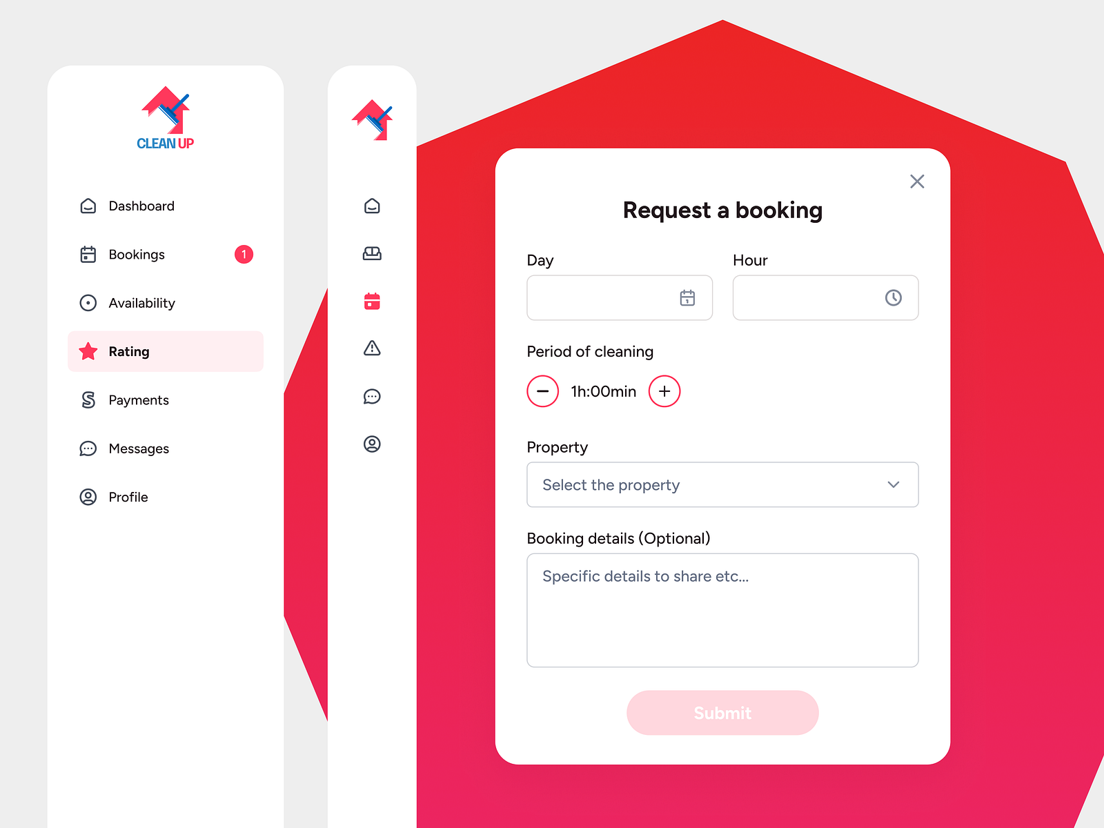 Sidebar design component by Brahim Nafihi on Dribbble
