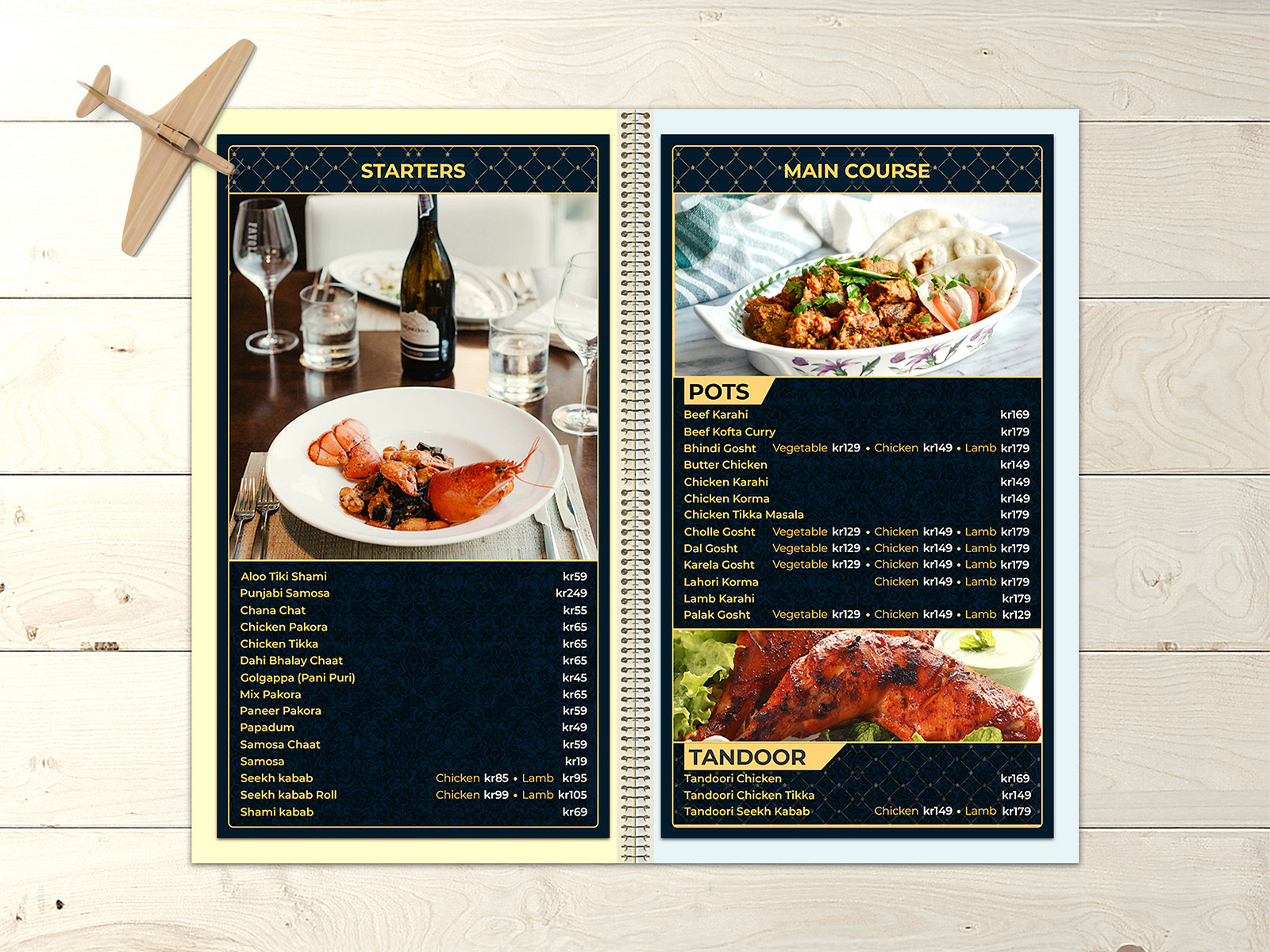 Vintage Indian Restaurant Menu and Mockup Design! by Kaji Akash on Dribbble