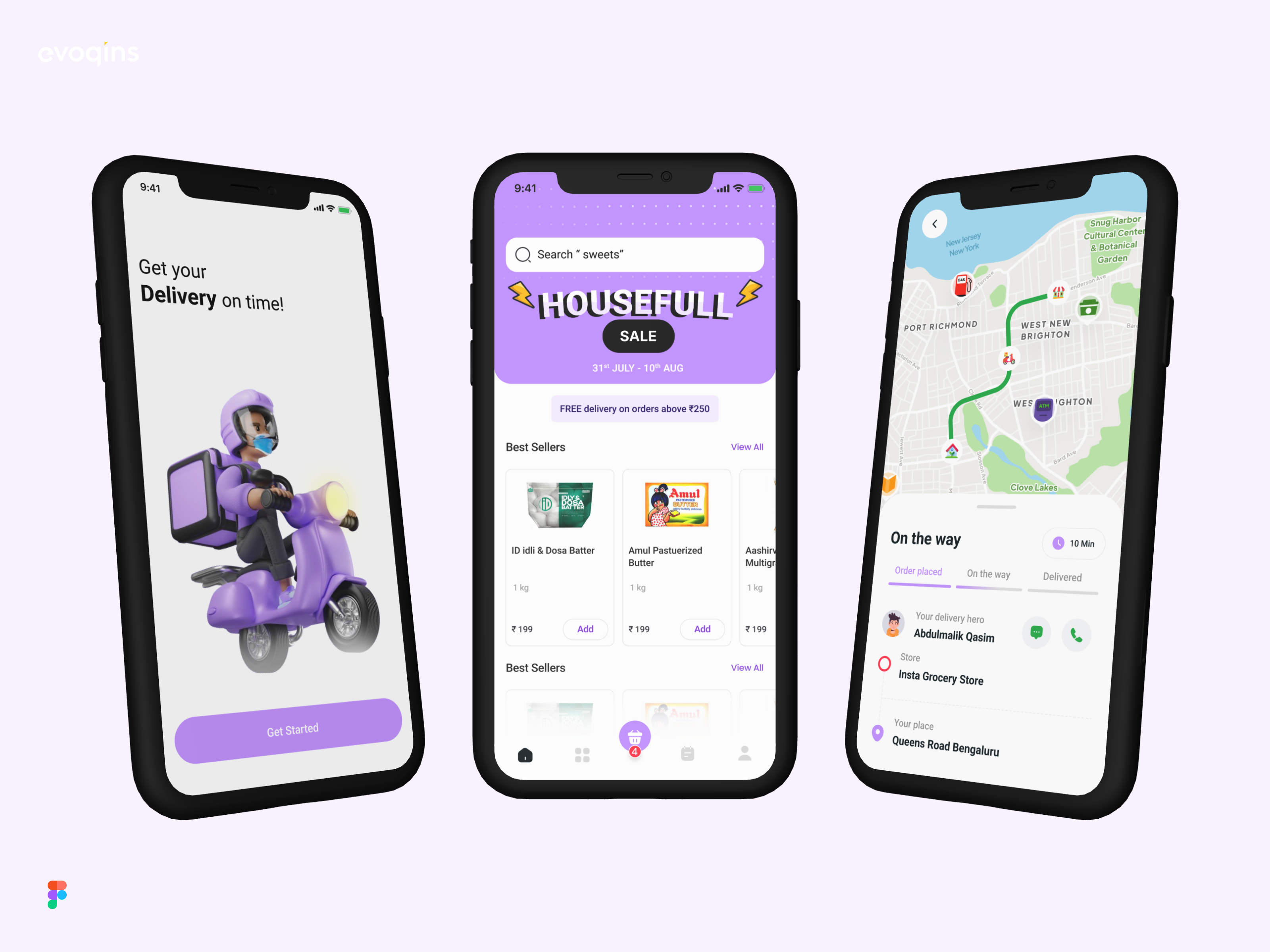 Cutting-Edge UI Design for Your Next Delivery App by Evoqins on Dribbble