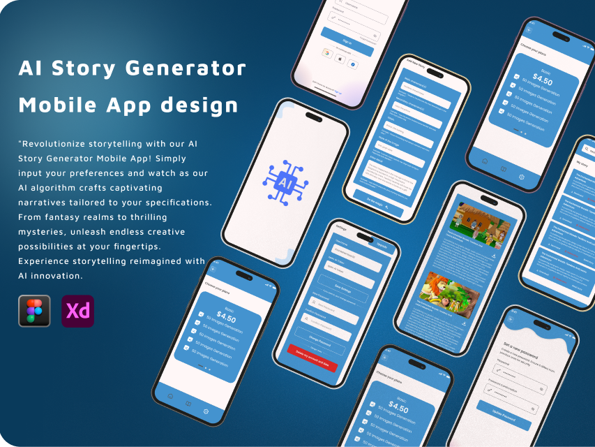 AI Story Generators Mobile App by Muhammad Adnan on Dribbble