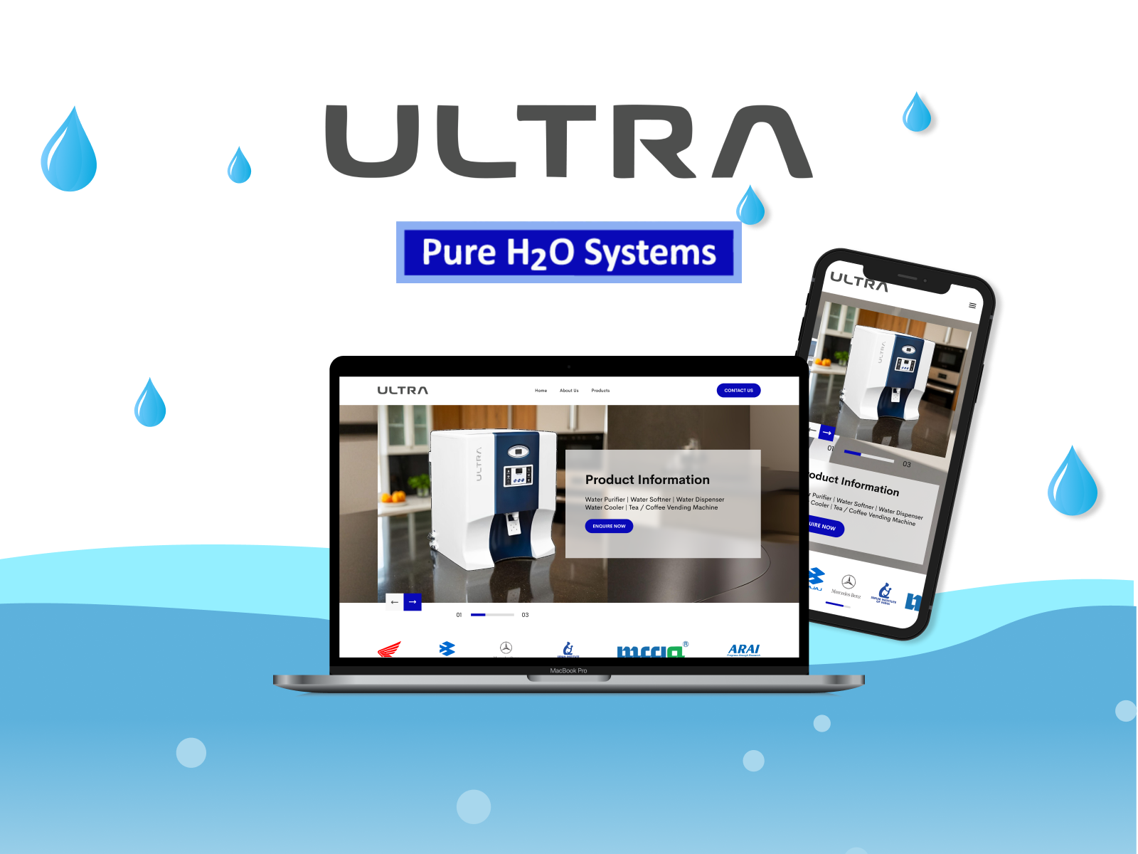 H2O Landing Page - UI/UX by Secretspirit Solutions on Dribbble