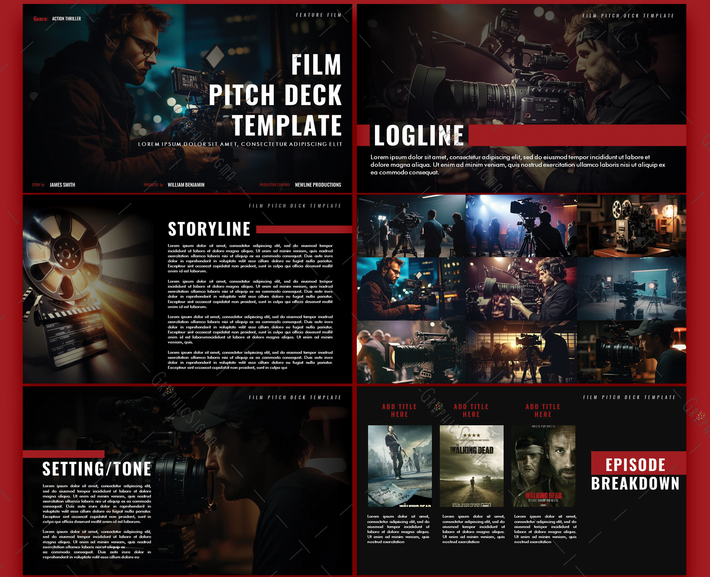 Film Pitch Deck Template by GraphicSigma on Dribbble