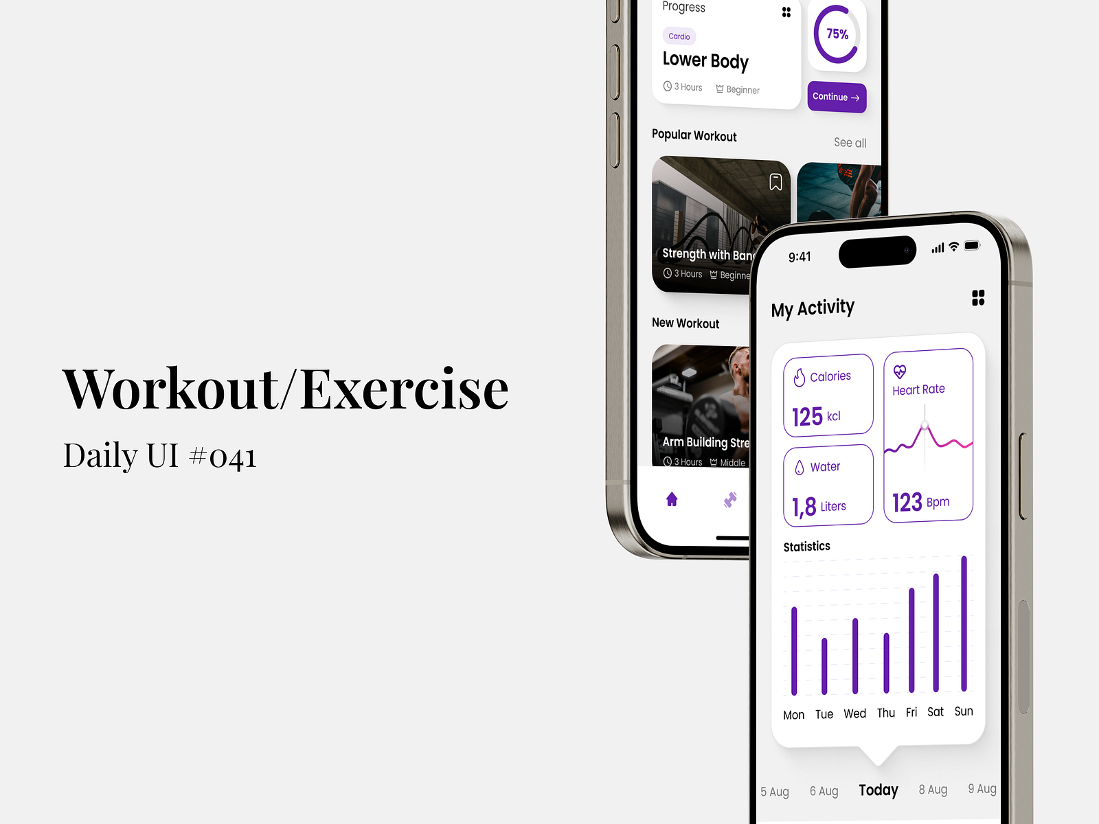 Workout/Exercises - Daily UI #041 by Azis Nurfajari on Dribbble