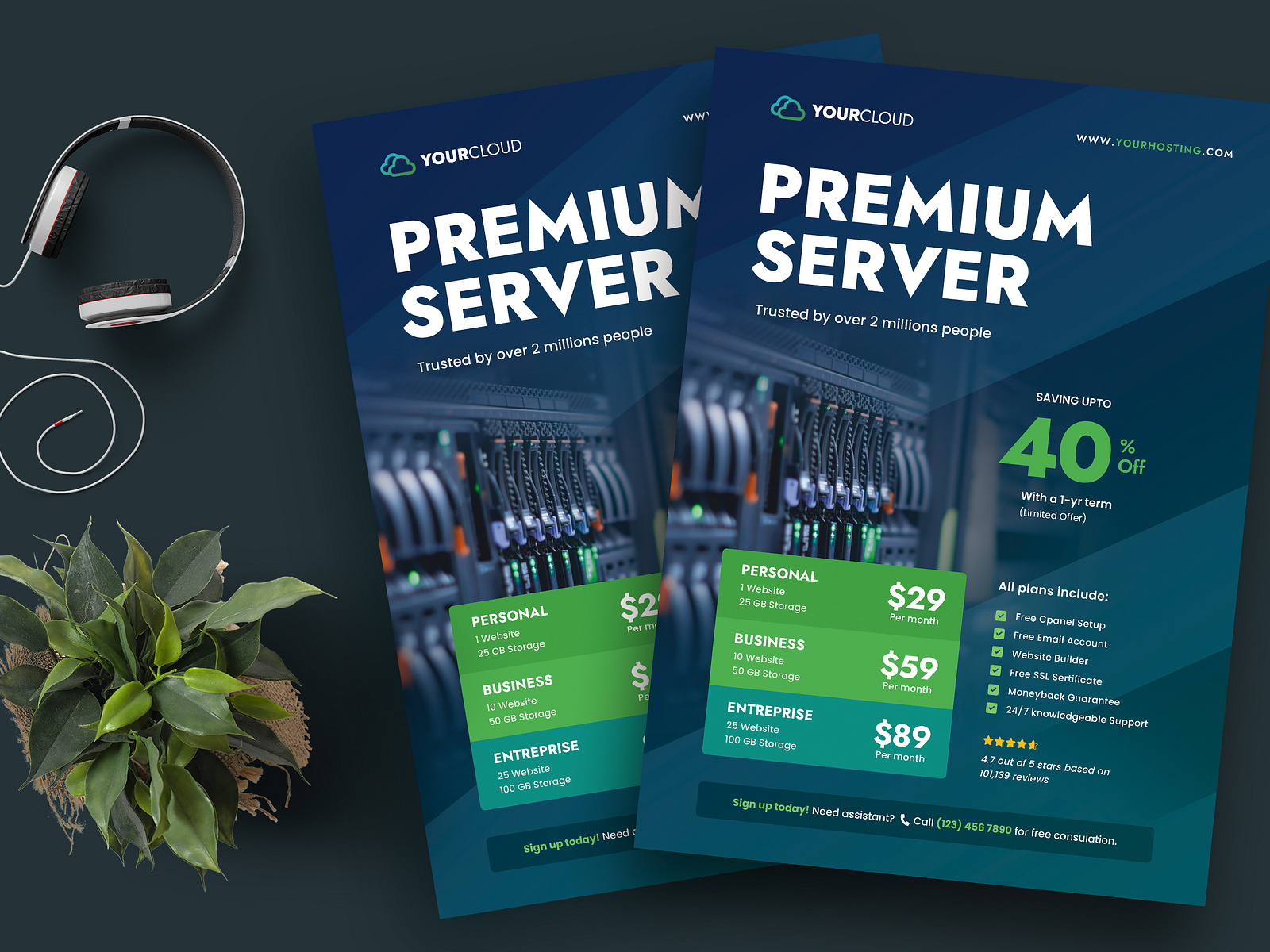 Web Hosting Flyer Template by Boostock on Dribbble