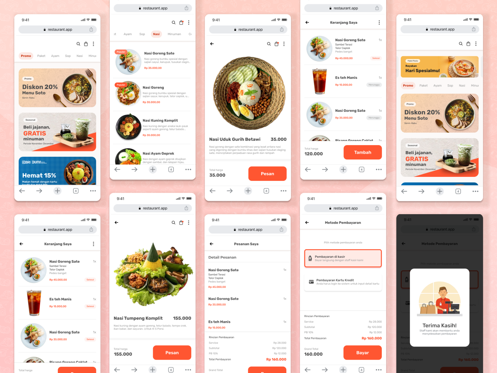 Food ordering web app by Rizky Amelinda on Dribbble