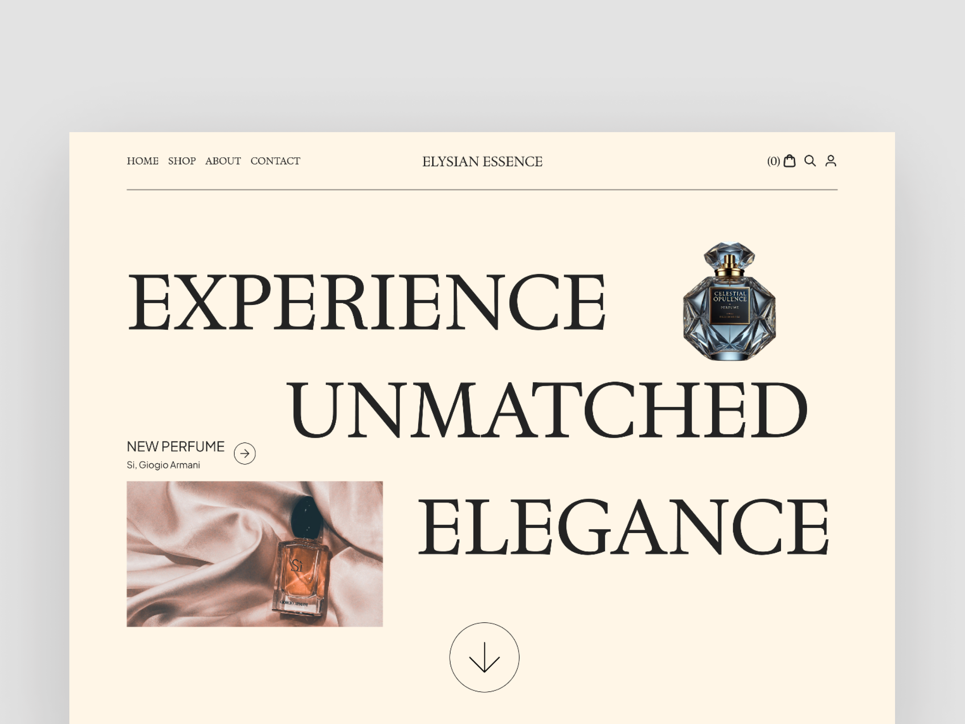 Perfume Website Concept design by Jessie Fournie on Dribbble