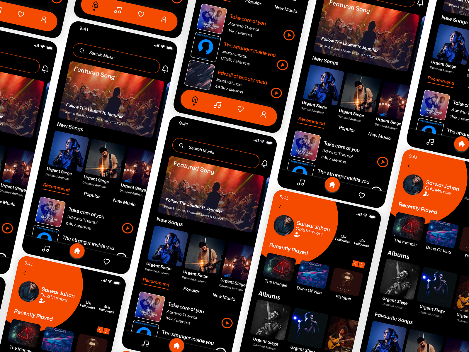 Online Music Player App Design by Syed Mahad on Dribbble