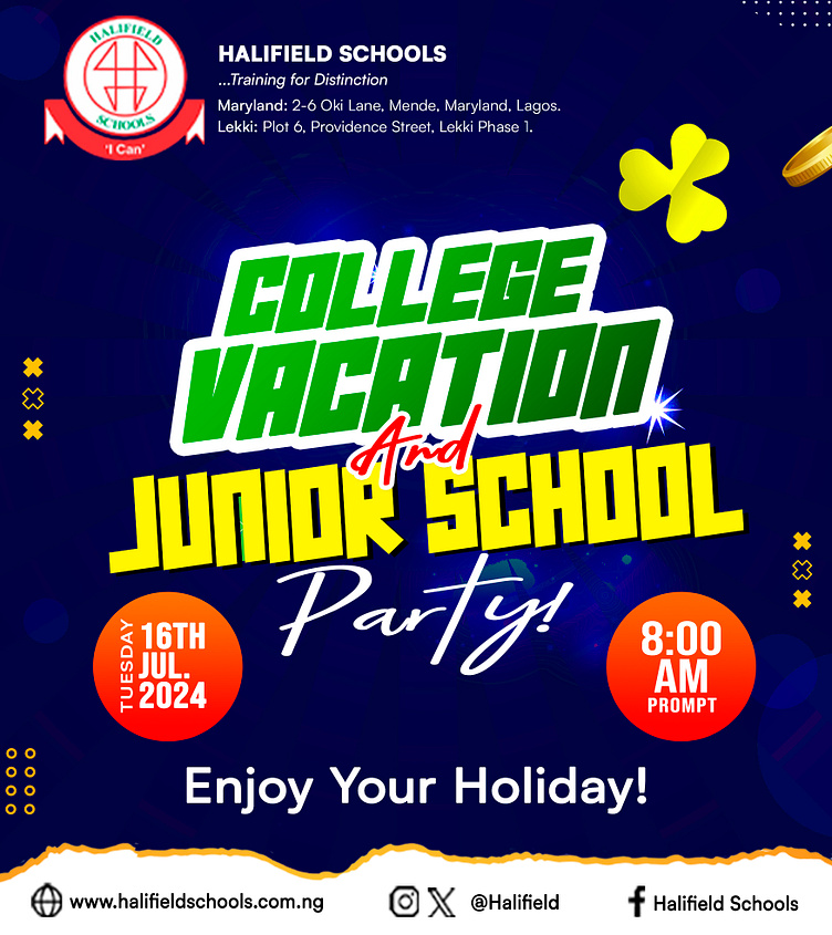 School Party Flyer Design by Seyi Ajibona on Dribbble