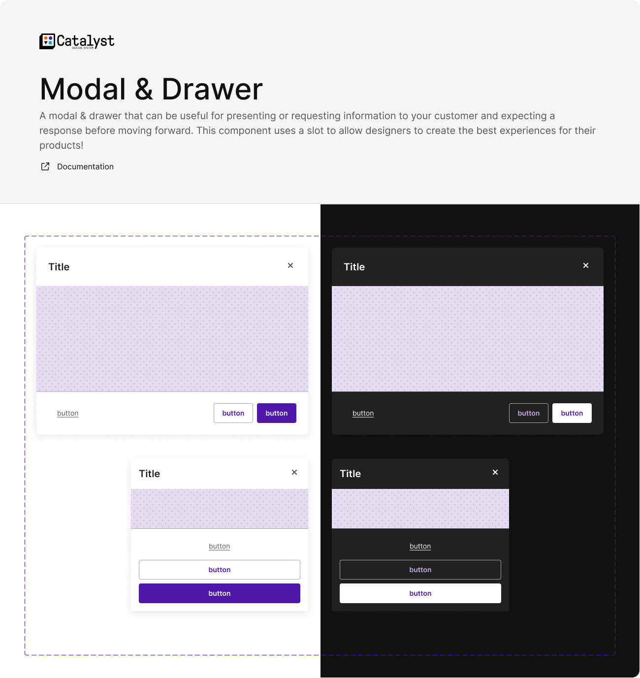 Design System - Modal & Drawer Component by Shelly Rolandson on Dribbble