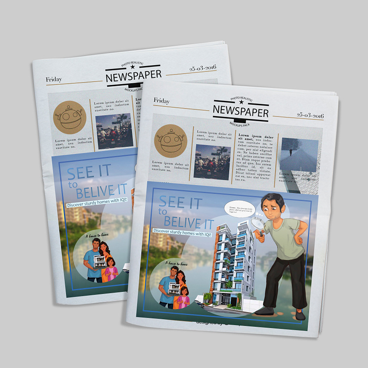 Newspaper Ad Design by Sk. Nafisa Ahmed on Dribbble