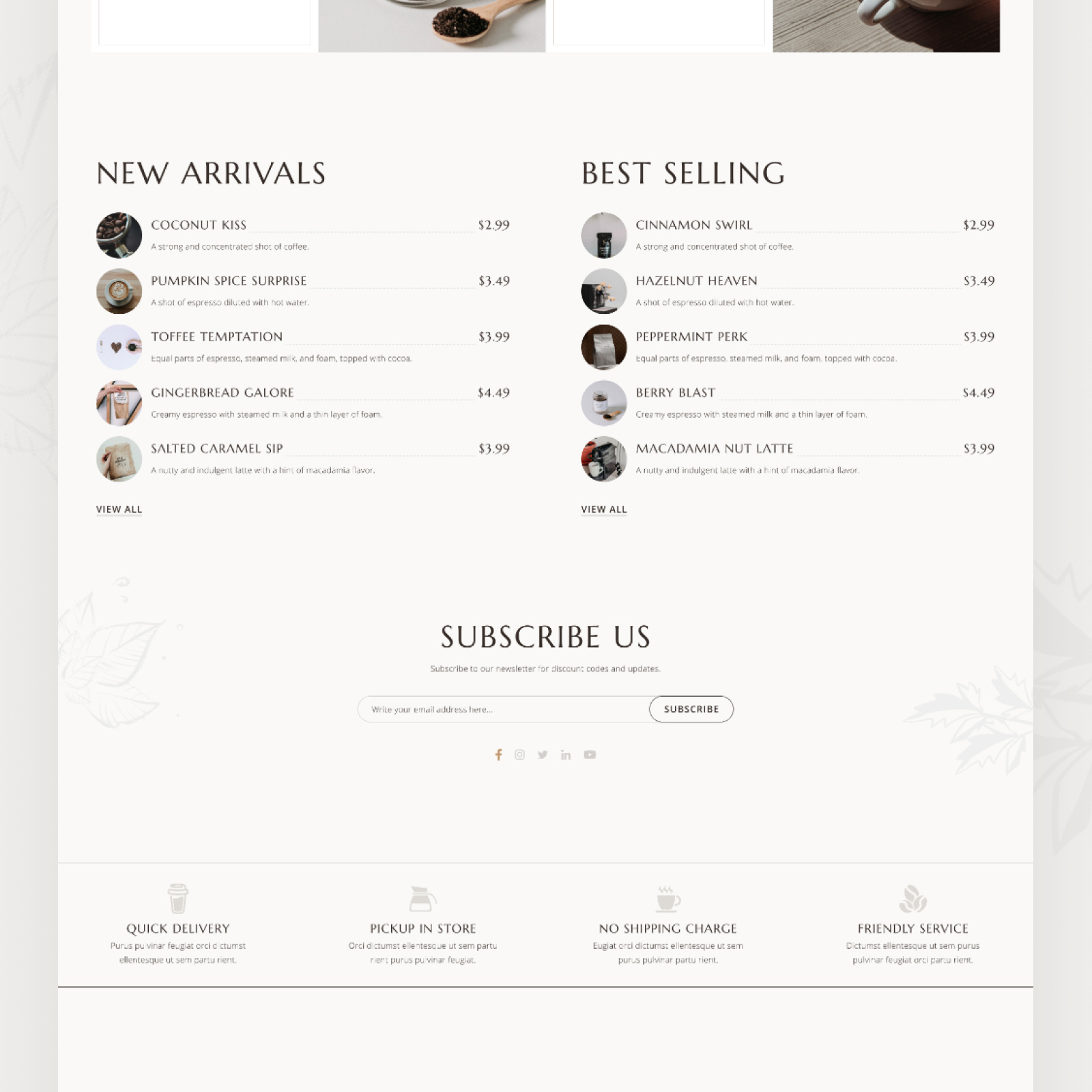 Beanie – Coffee Shop E-commerce Free Figma Web Design Template by ...