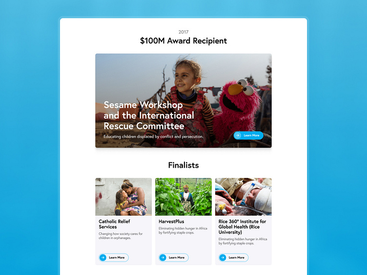 100&Change - Layout by Stefan Marshall on Dribbble