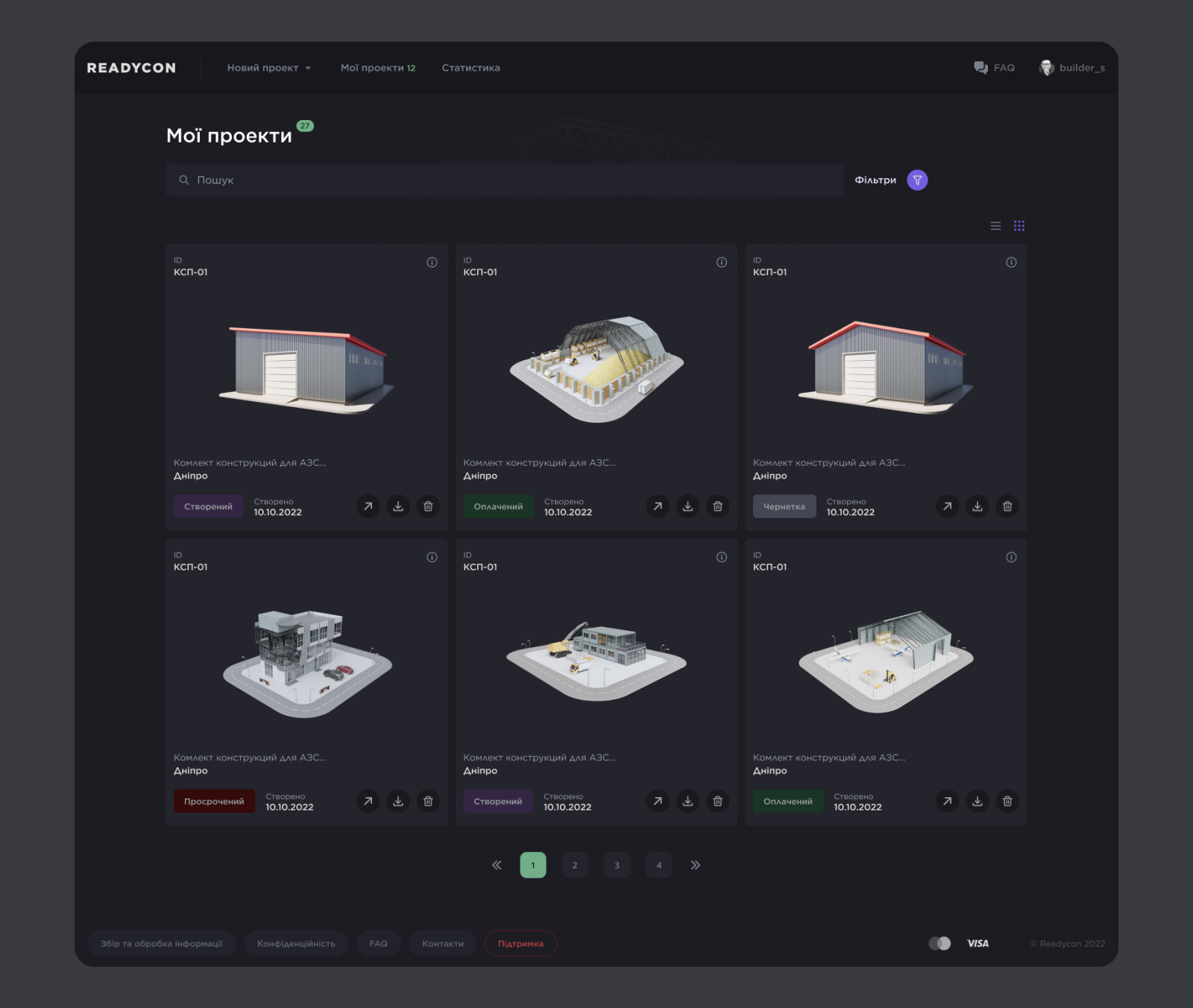 Interface design for a light steel section building constructor. by Eugen on Dribbble