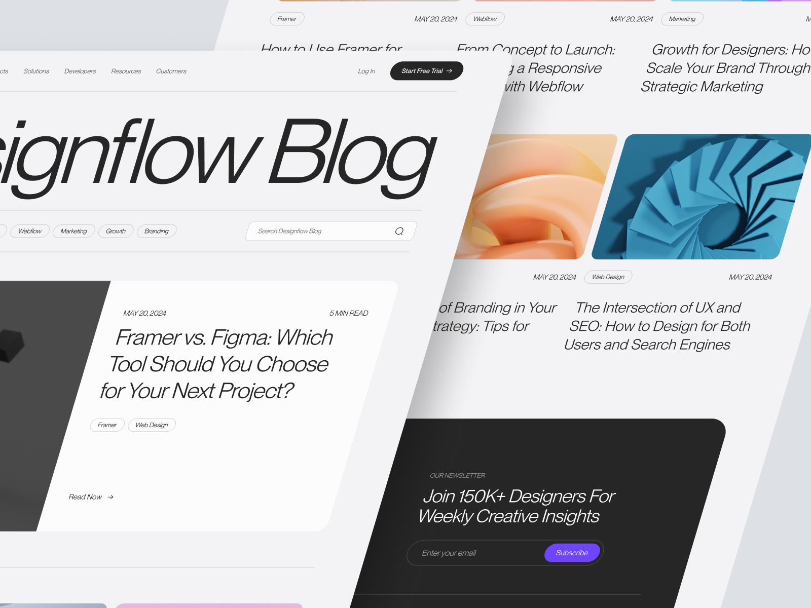 Designflow Website: Blog Page Design by Makora Studio on Dribbble