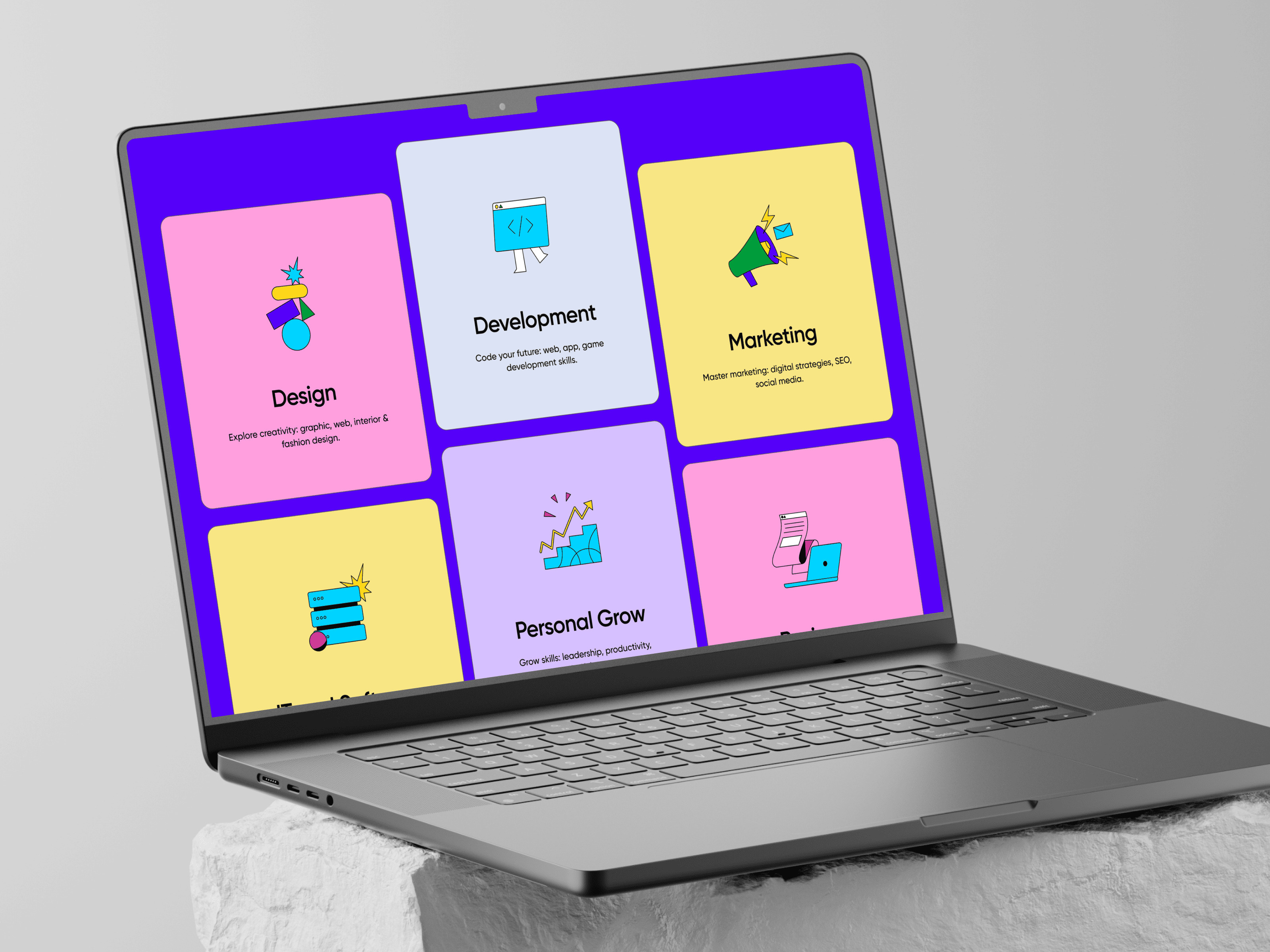 Skillup landing page interaction by Taras Migulko for Emote on Dribbble