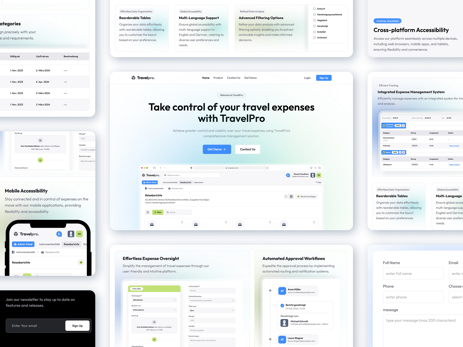 TravelPro: Travel Expense Management Web UI Design by Craftnotion on ...