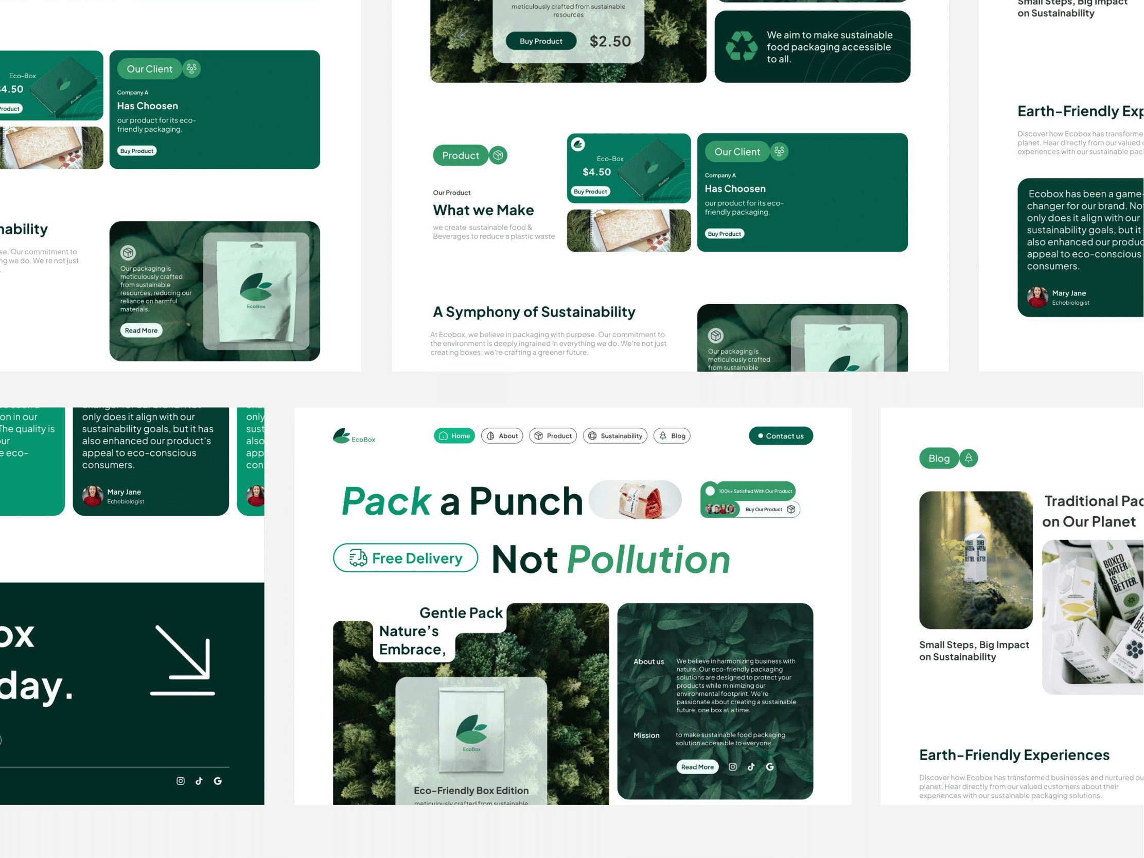 Ecobox - Eco Friendly Website by 2site studio on Dribbble