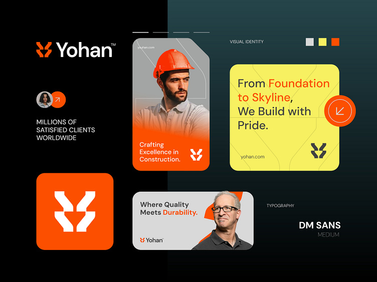 Yohan™ - Logo & Branding for Construction Company - Y - Pillars by ...