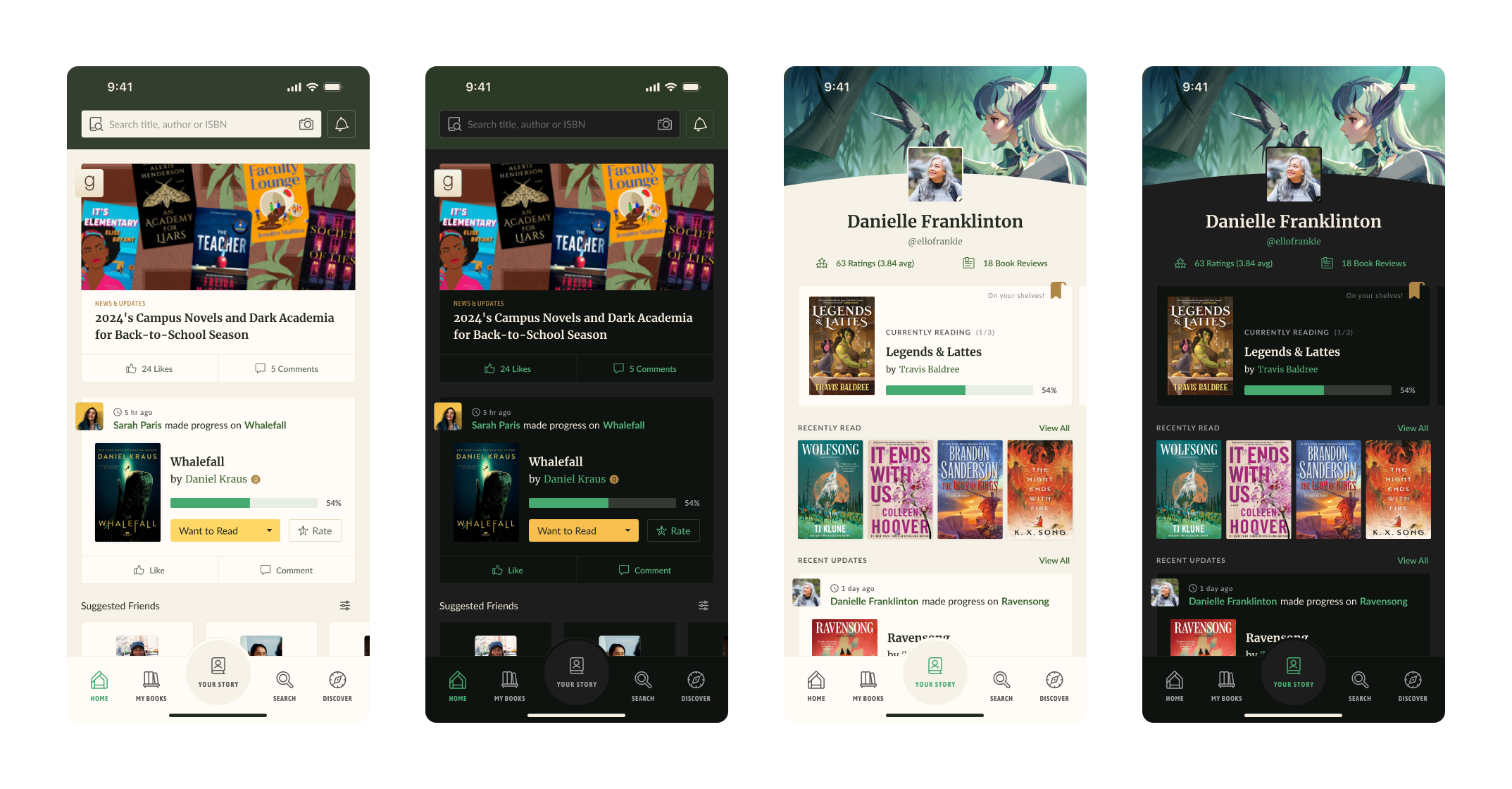 Goodreads — Redesign & Dark Mode Concept by Tony Romain for Heyo on ...