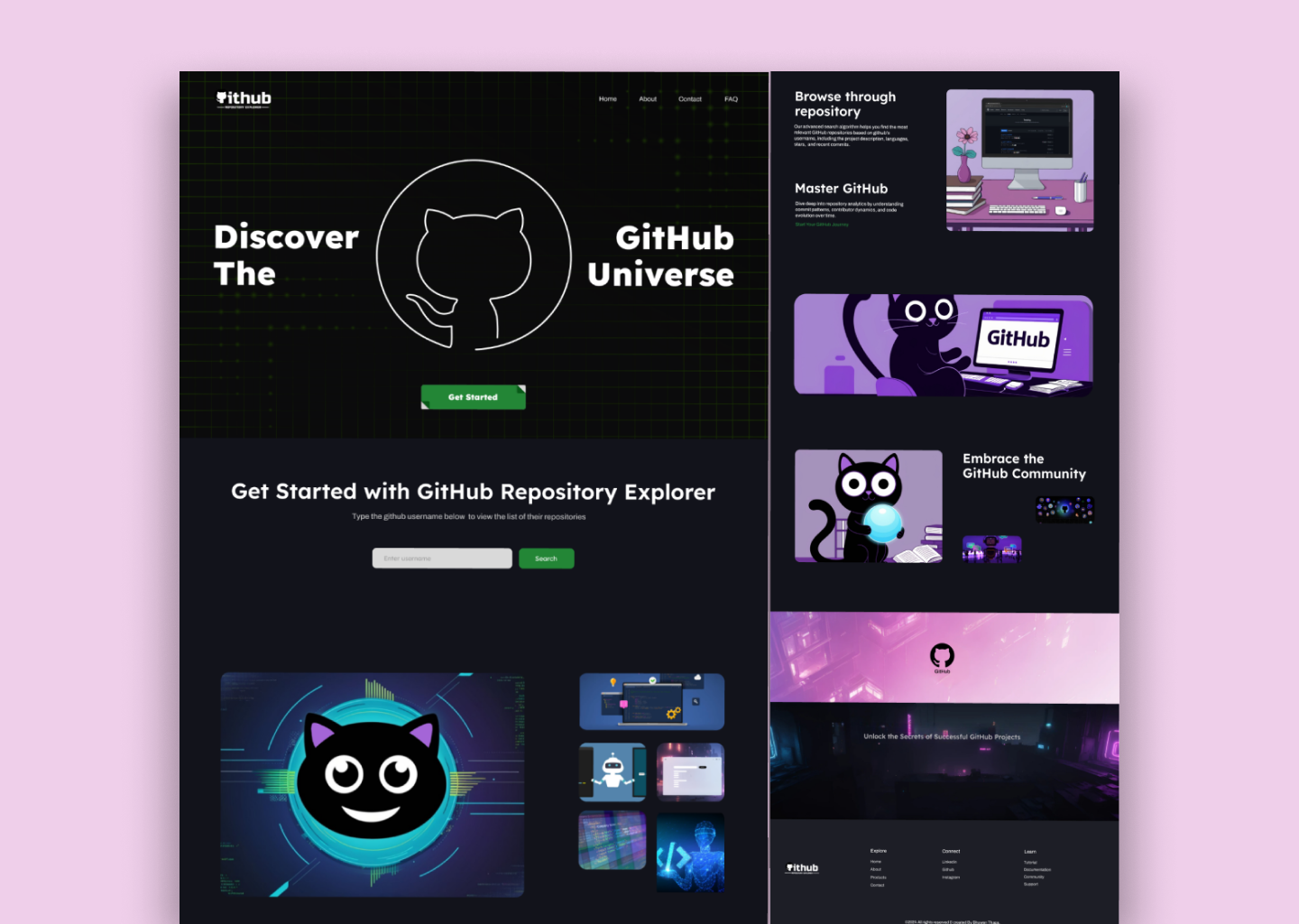 Github Repository Explorer by Bhuwan Thapa on Dribbble