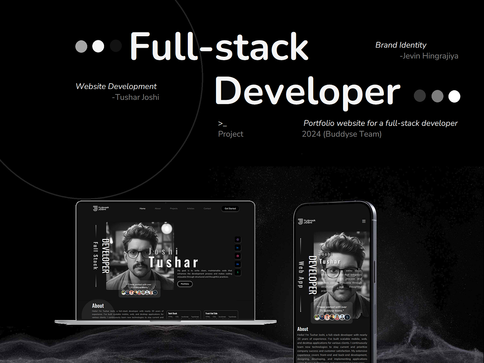 Sr. Full-stack Developer Portfolio Website by Tushar Joshi – UI/UX Designer & Developer on Dribbble