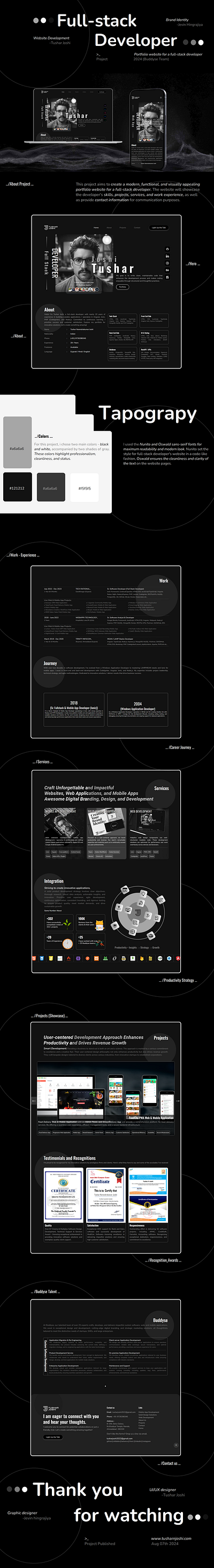 Sr. Full-stack Developer Portfolio Website by Tushar Joshi – UI/UX ...