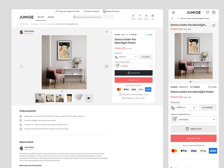Ecommerce Product Page Design By Martin Woods On Dribbble
