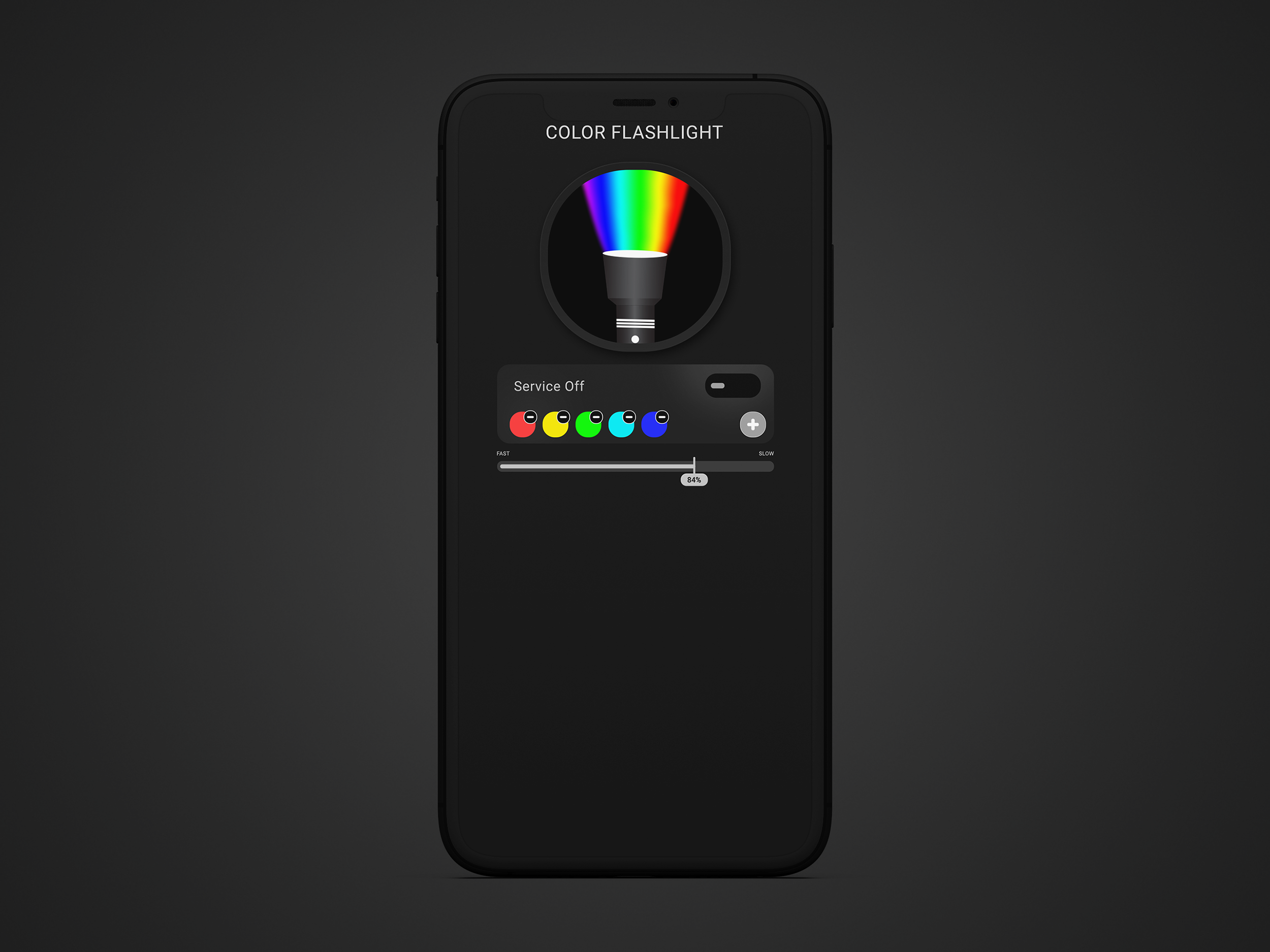 Disco Flashlight UI Design Concept by Dezignby@Gaurav on Dribbble