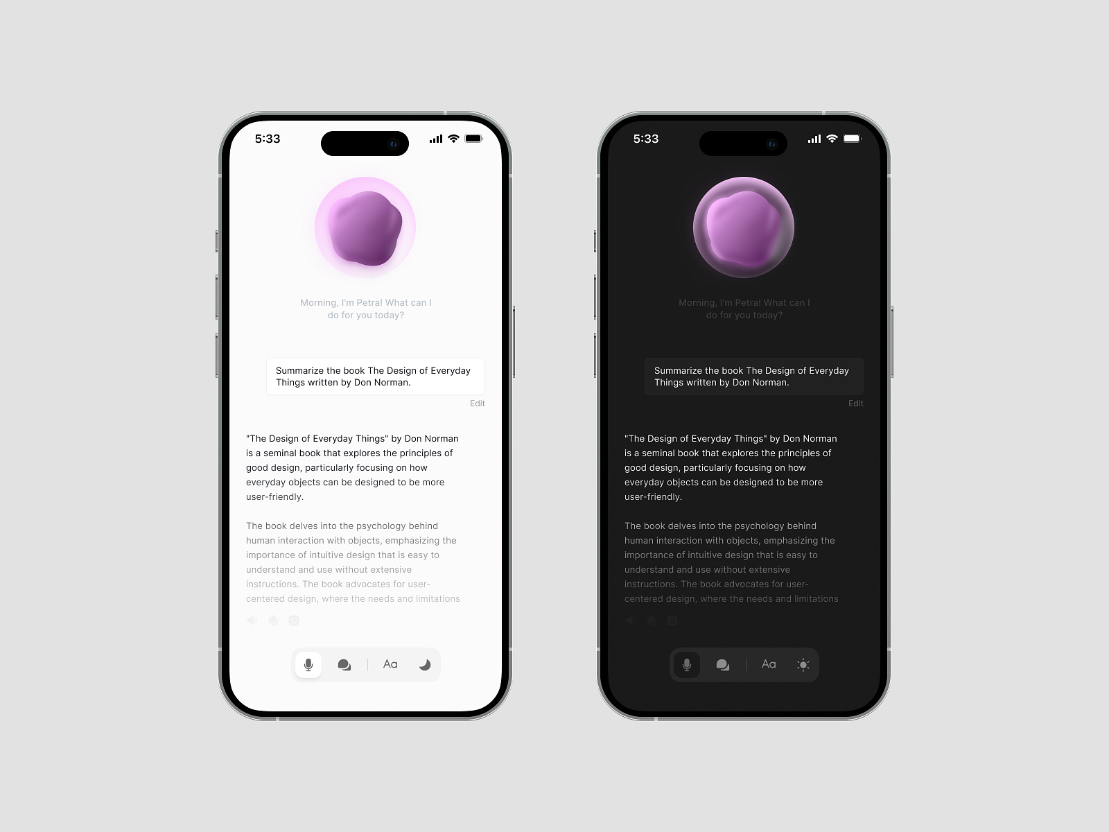 AI Chatbot Light/Dark by Helin on Dribbble