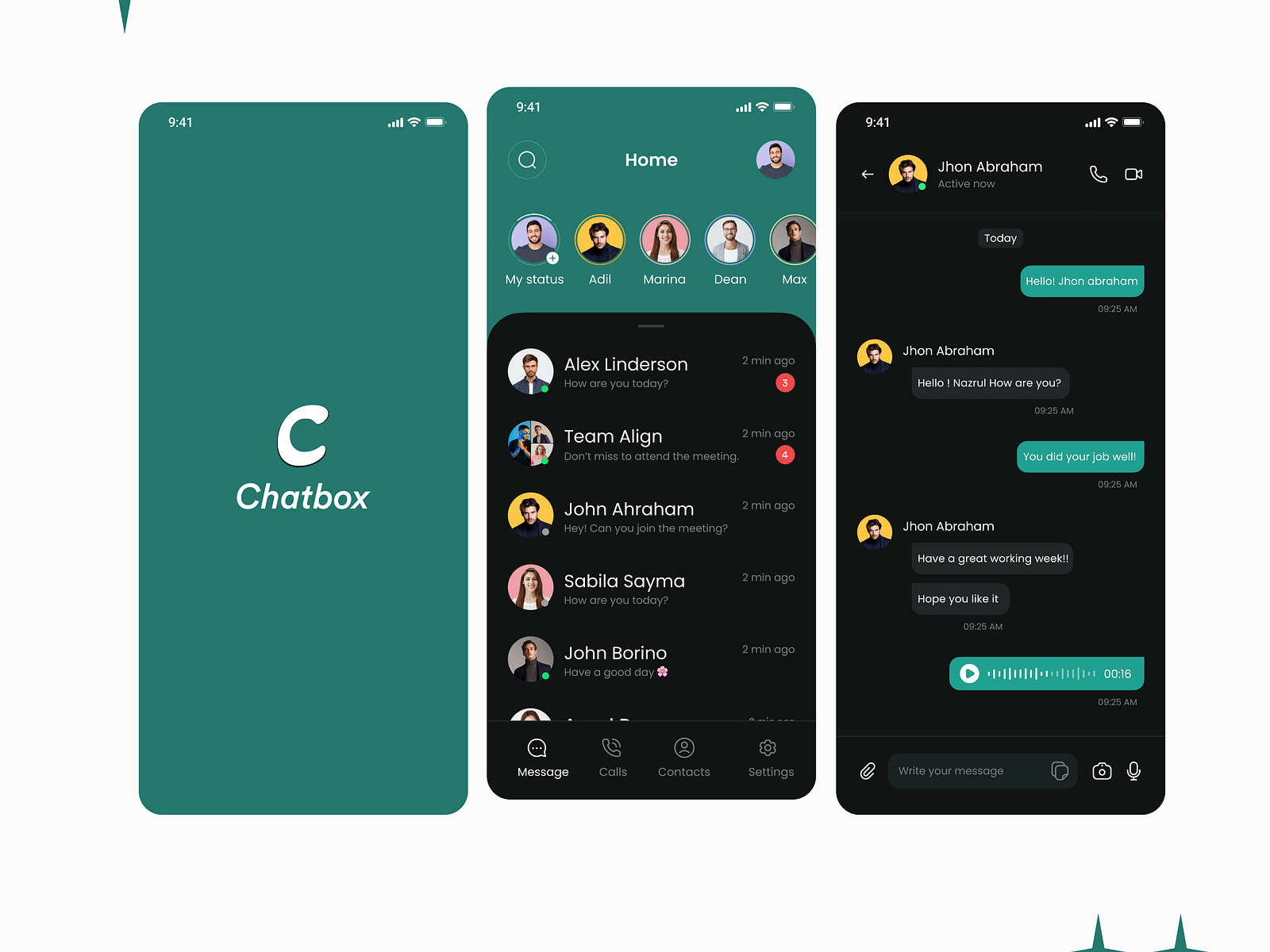 Chatting App Design by Syed zohaib Shah on Dribbble