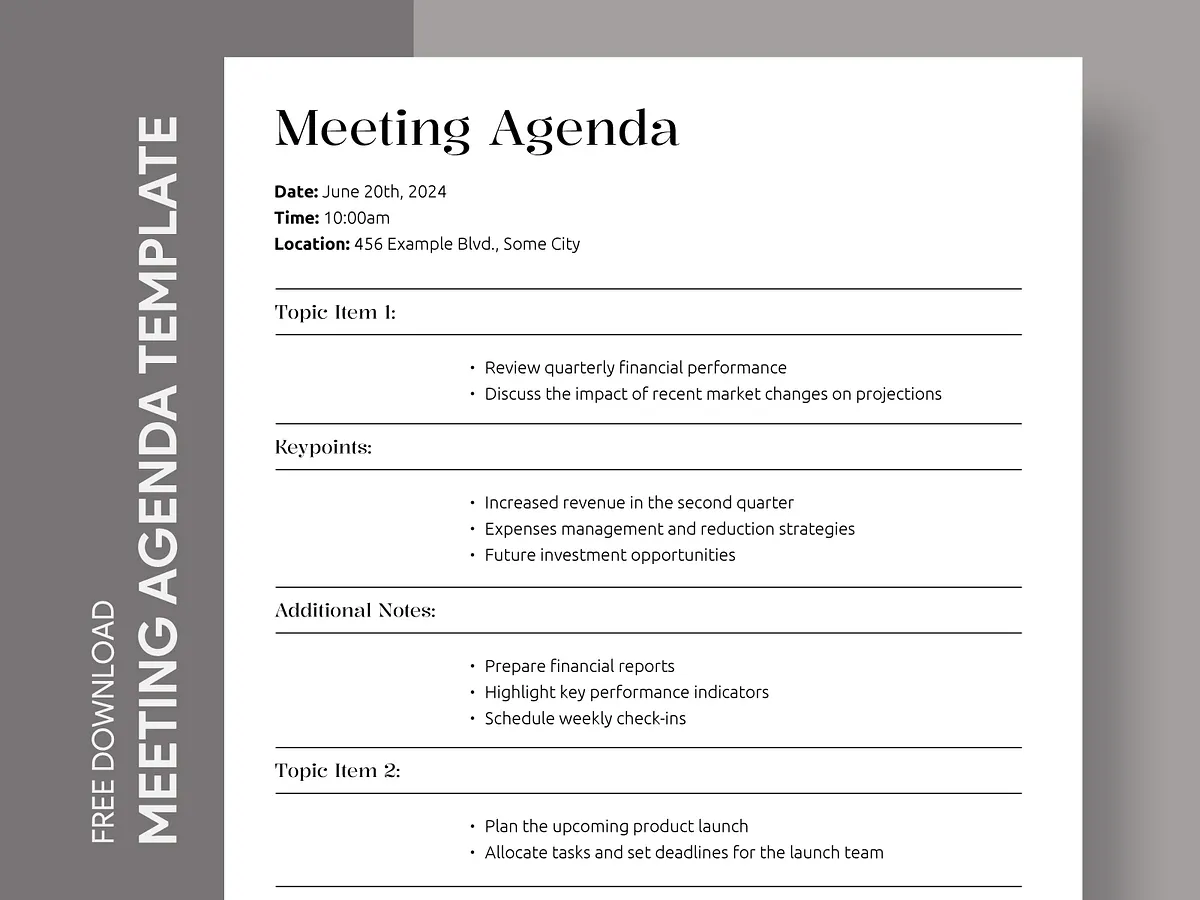 Meeting Agenda Google Docs Templates By Gdoc Dribbble