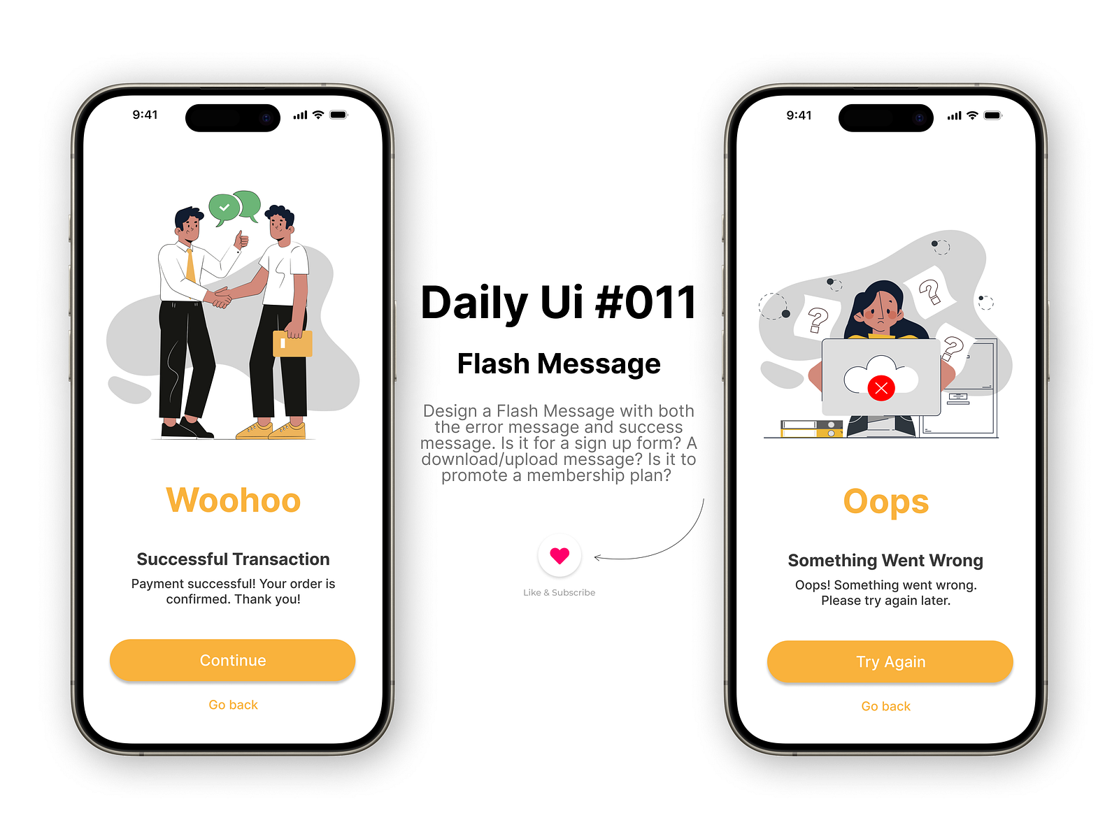 Daily UI - 011 Flash message Screens by Hammad Ali on Dribbble