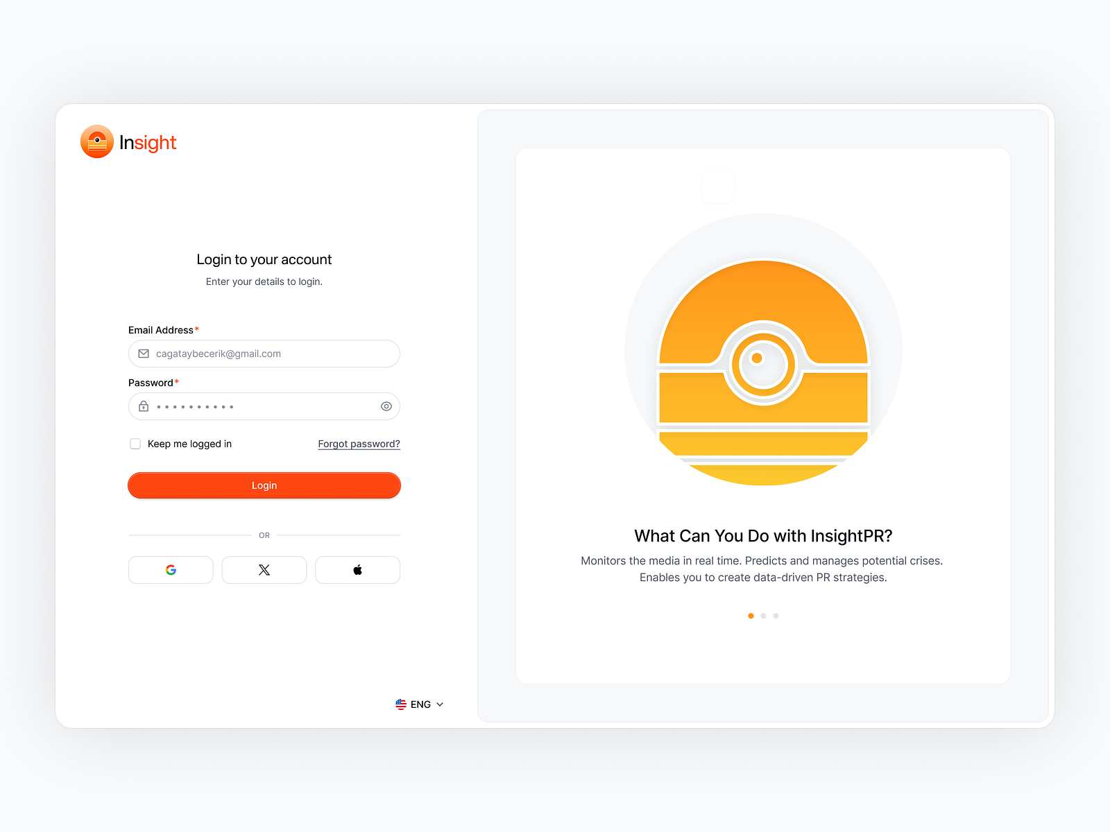 Insight - Login by Çağatay Becerik on Dribbble