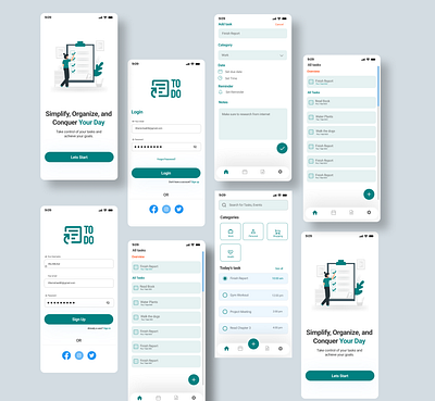 To Do App UI designs, themes, templates and downloadable graphic ...