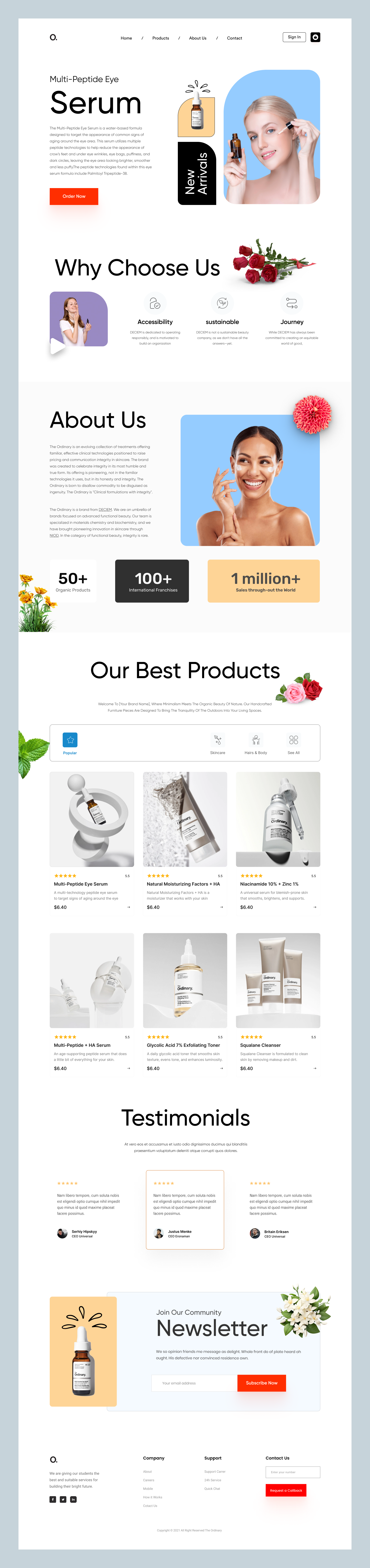O. - Shopify Website Design for Beauty Products by Mike Taylor for Shopified on Dribbble
