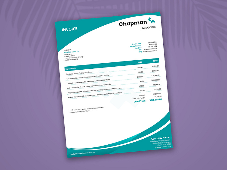 Custom Xero Invoice Template by Md Soliman Miah on Dribbble