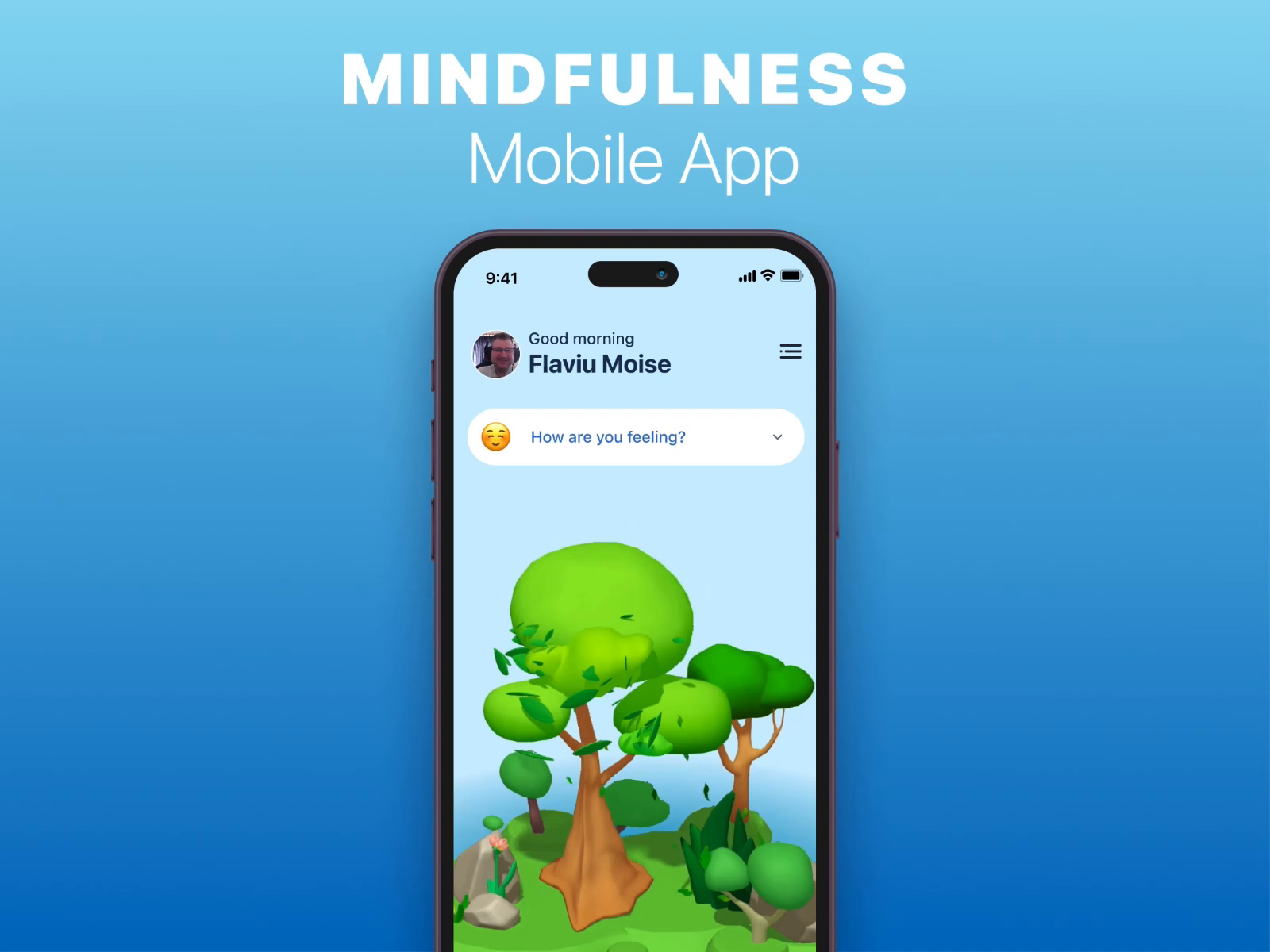 Mindfulness App Visual - 3D interaction by Ngoc Le on Dribbble