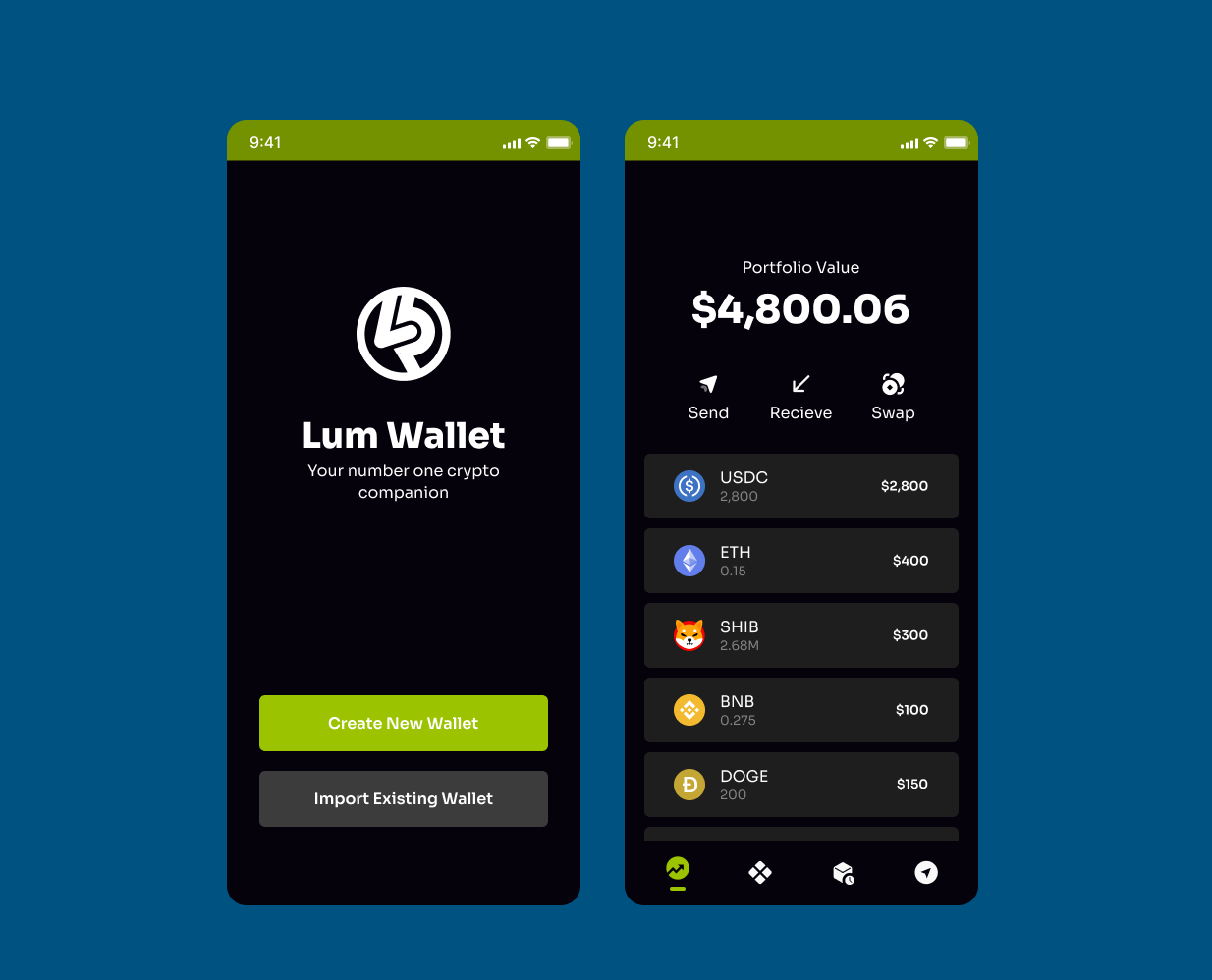 Lum Wallet UI Design by Nueron on Dribbble