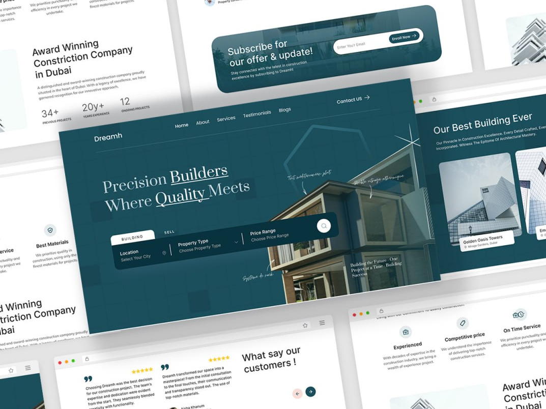 Real Estate Website UI Design by Sohan Talukder for Olack on Dribbble