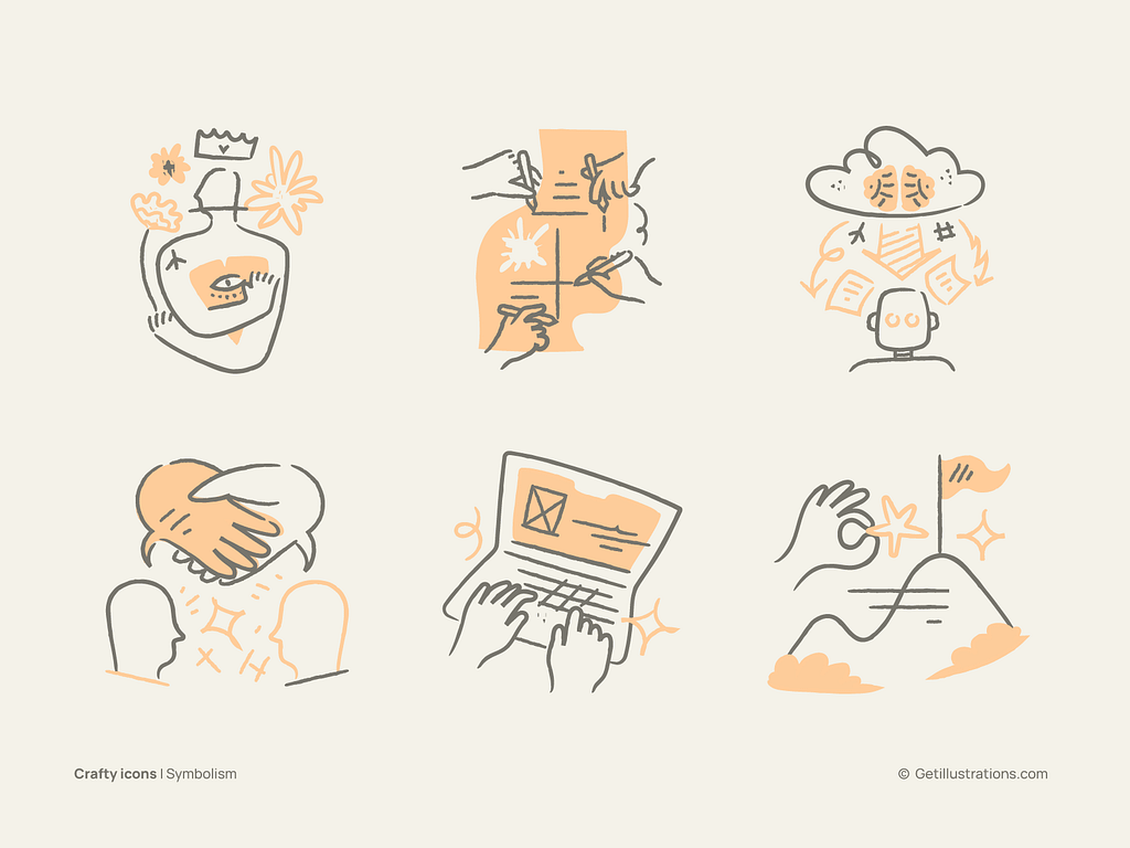 Crafty icons and illustrations by Getillustrations on Dribbble