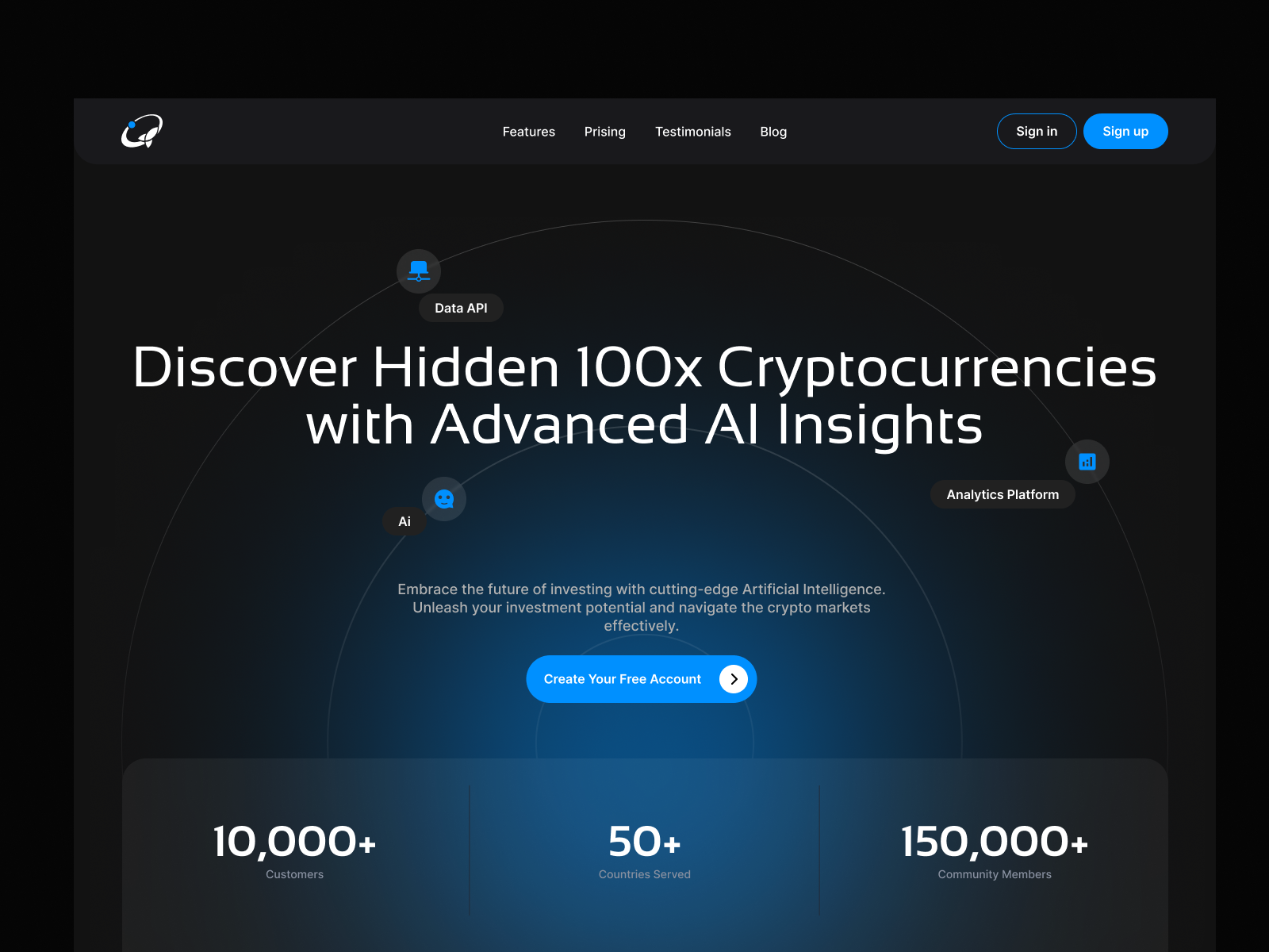 AI Analytics Platform Landing Page Concept by Velumm on Dribbble