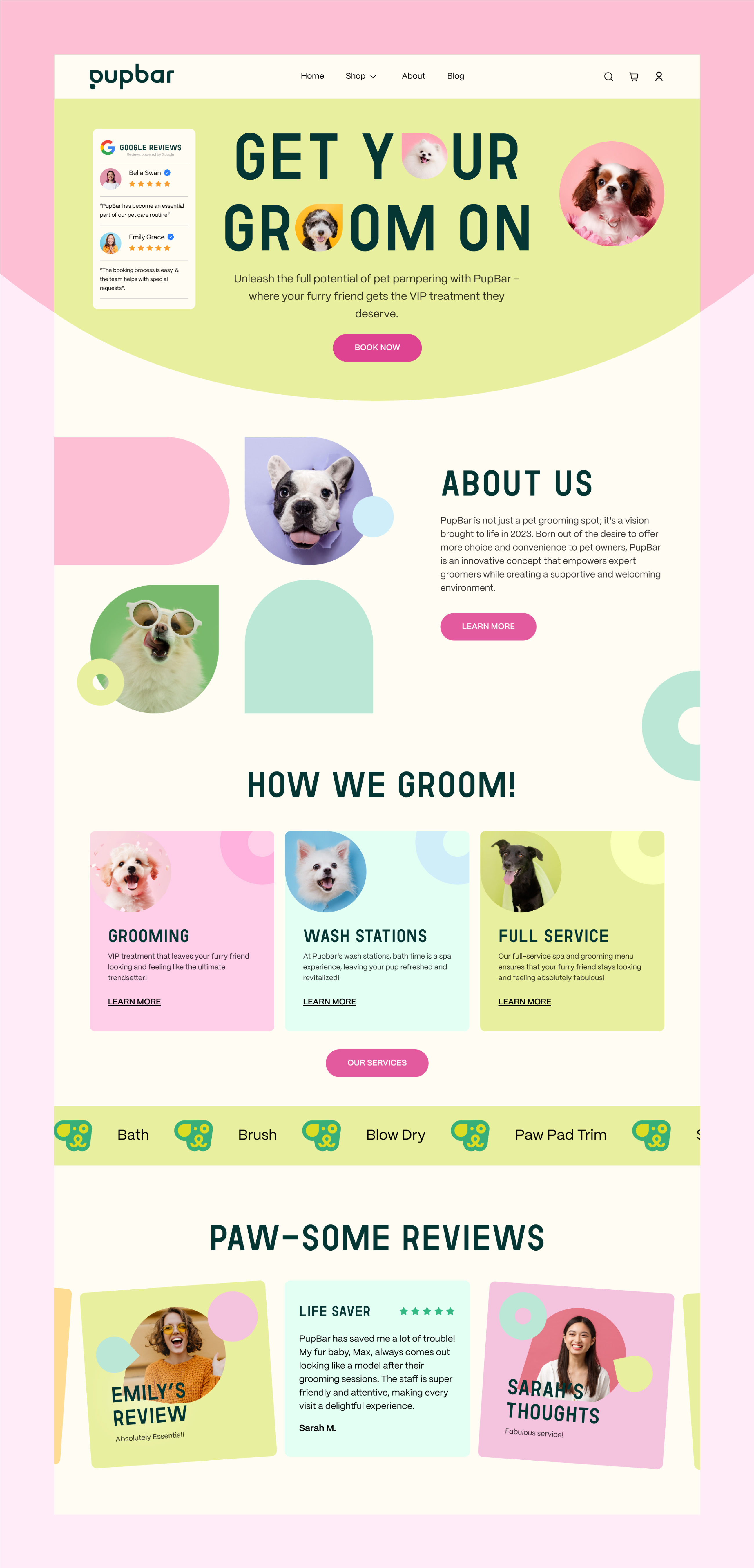 PupBar Branding: Modern & Playful Design for Dog Care Center by Mustafa ...