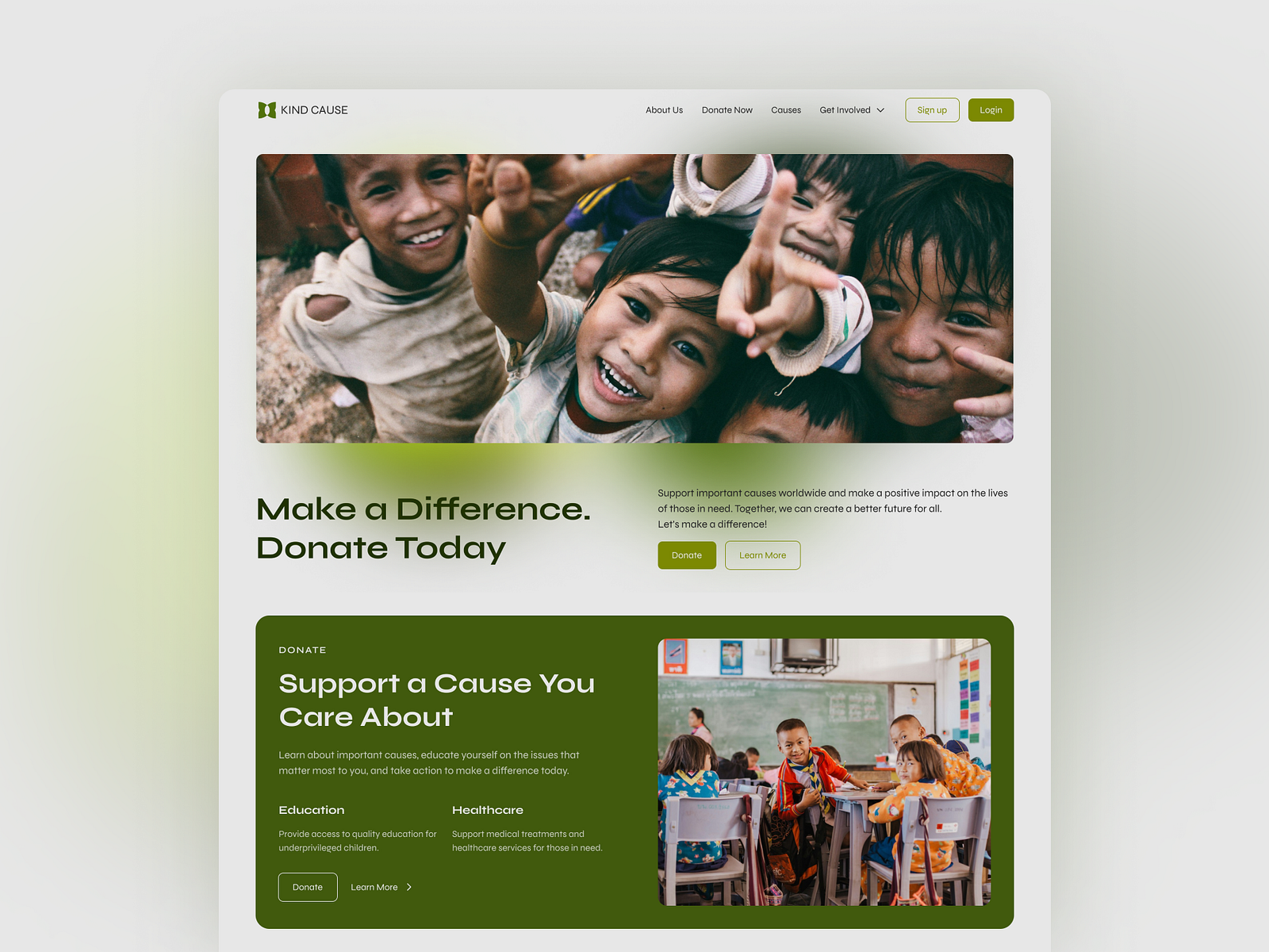 Donations landing page Web Design UI UX by Mostafa Younis on Dribbble
