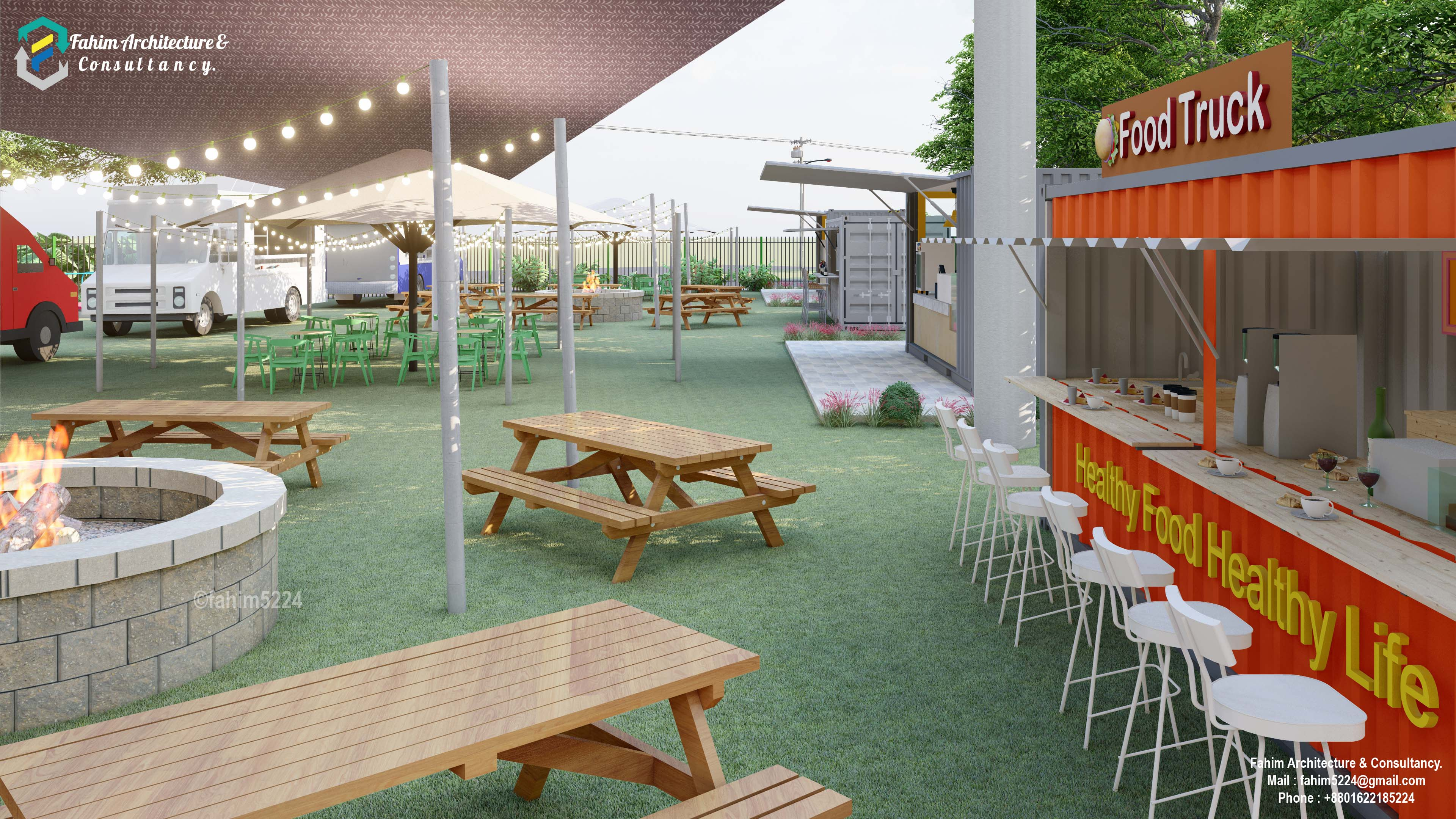 Food Park Design by MEHEDI HASAN FAHIM on Dribbble