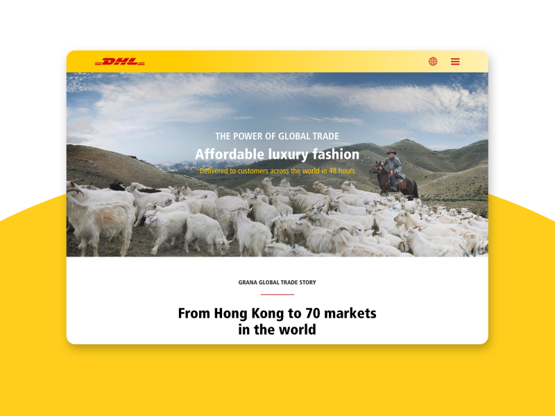 DHL Campaign Landingpage by Rebecca on Dribbble