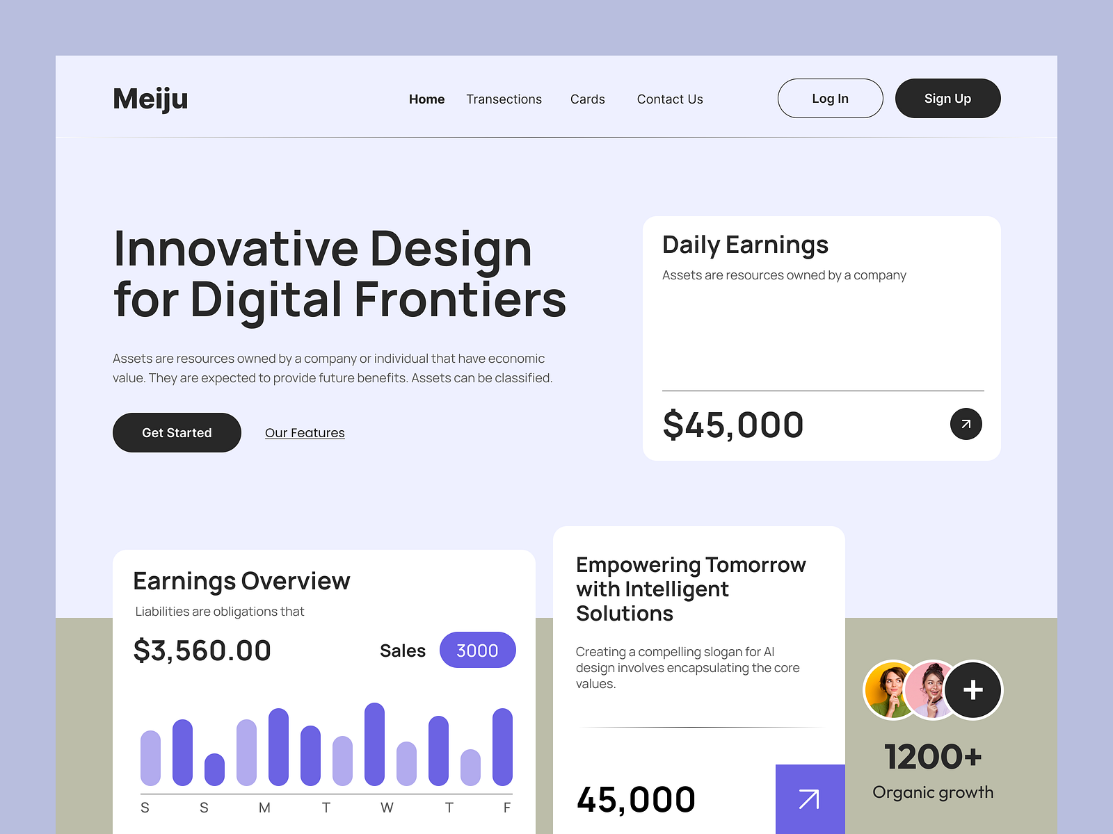 Business finance management website UI design by Sazidur Rahman on Dribbble