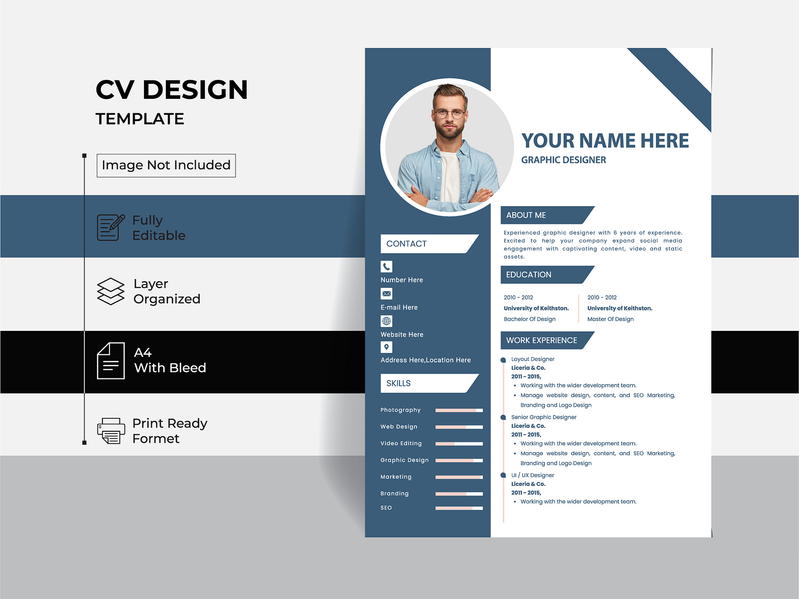 Professional Resume CV Template Layout by Sabbir Ahmad (Hridoy) on Dribbble